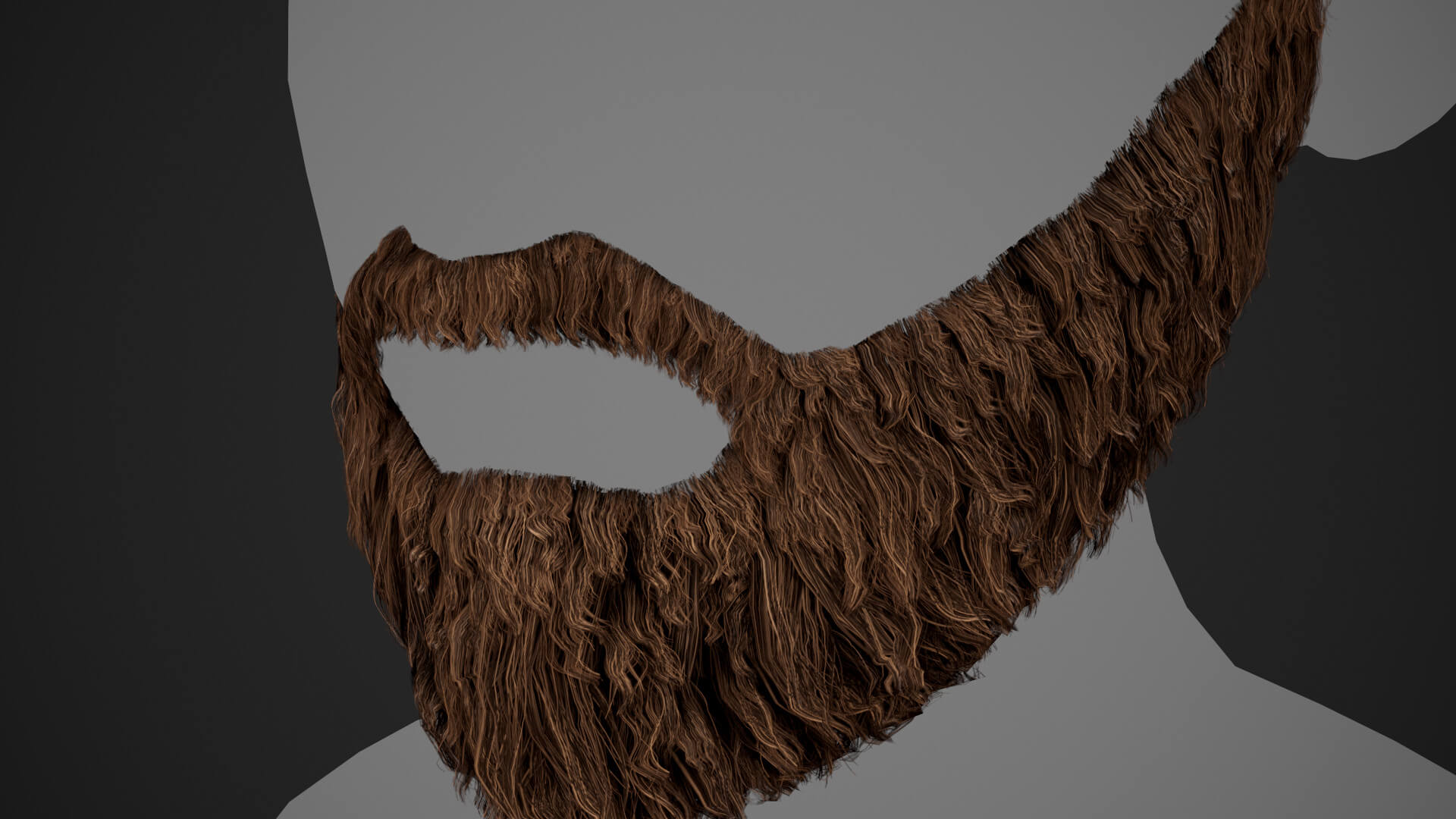 Facial Hair Cards Style 1 - Full Beard 1 3D Model by CG StudioX