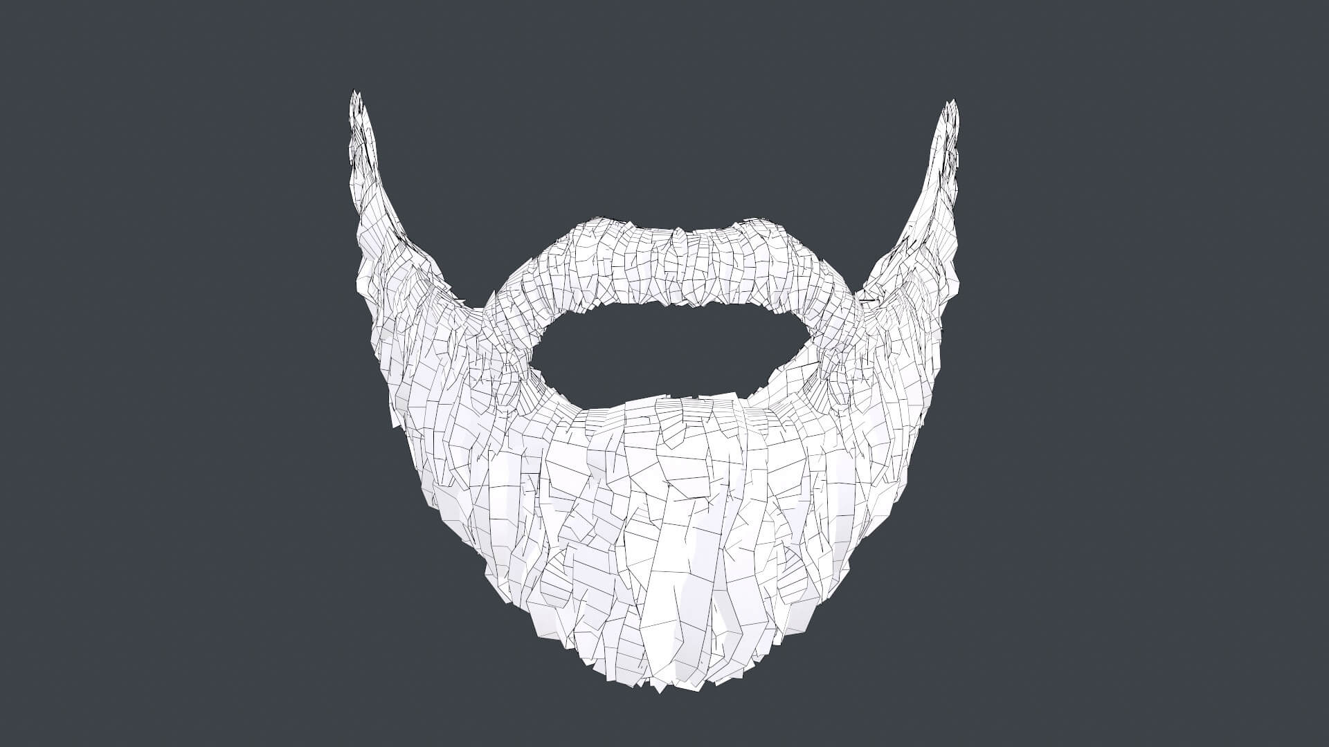 Facial Hair Cards Style 1 - Full Beard 1 3D Model by CG StudioX