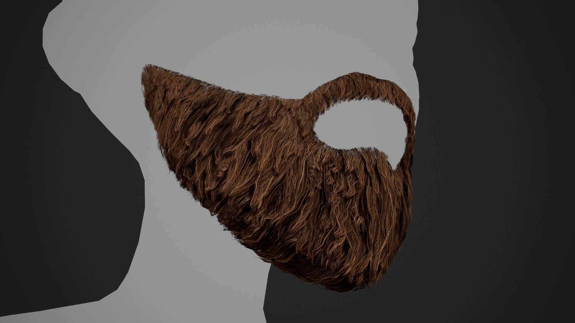 Facial Hair Cards Style 2 - Full Beard 2 3D Model by CG StudioX
