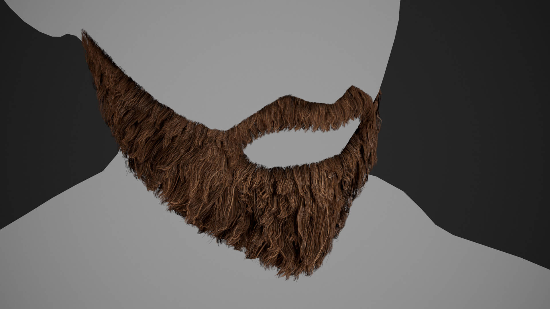 Facial Hair Cards Style 2 - Full Beard 2 3D Model by CG StudioX
