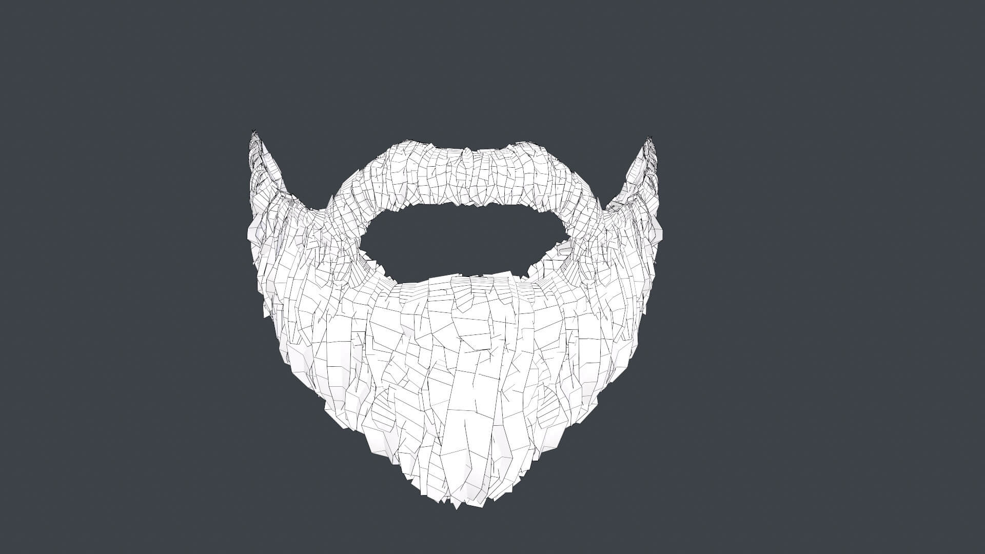 Facial Hair Cards Style 2 - Full Beard 2 3D Model by CG StudioX