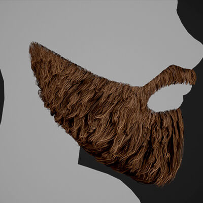 Facial Hair Cards Style 2 - Full Beard 2 3D Model by CG StudioX