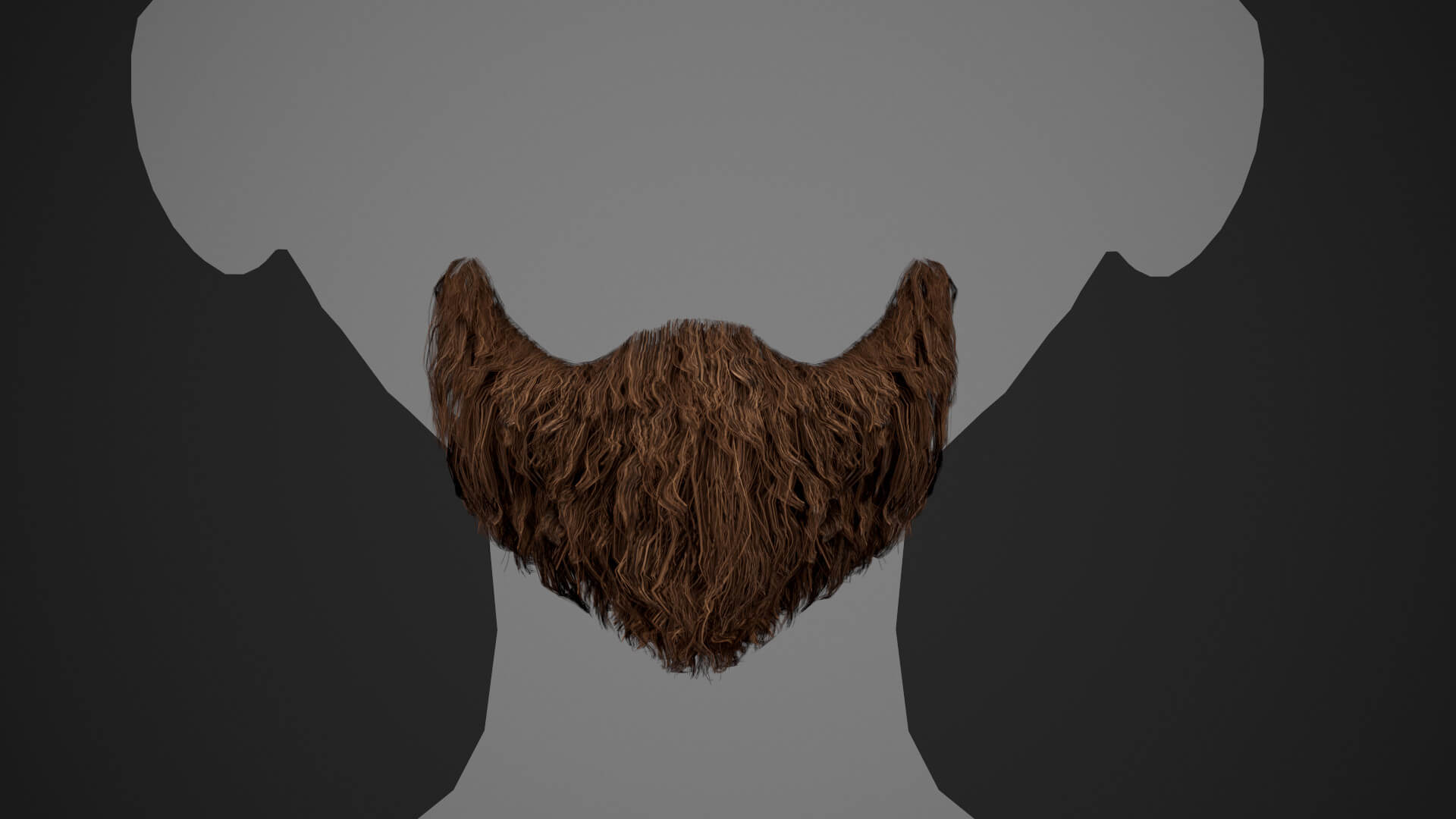Facial Hair Cards Style 3 - Goatee Beard 3D Model by CG StudioX