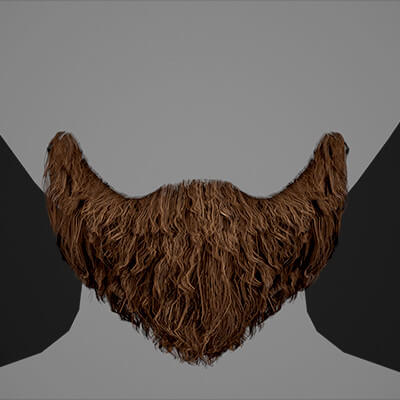 Facial Hair Cards Style 3 - Goatee Beard 3D Model by CG StudioX