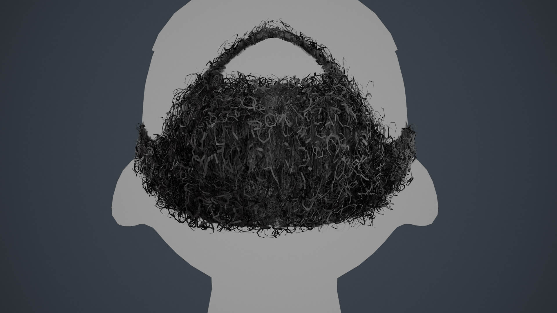 Facial Hair Cards Style 7 - Full Curly Beard 3D Model by CG StudioX