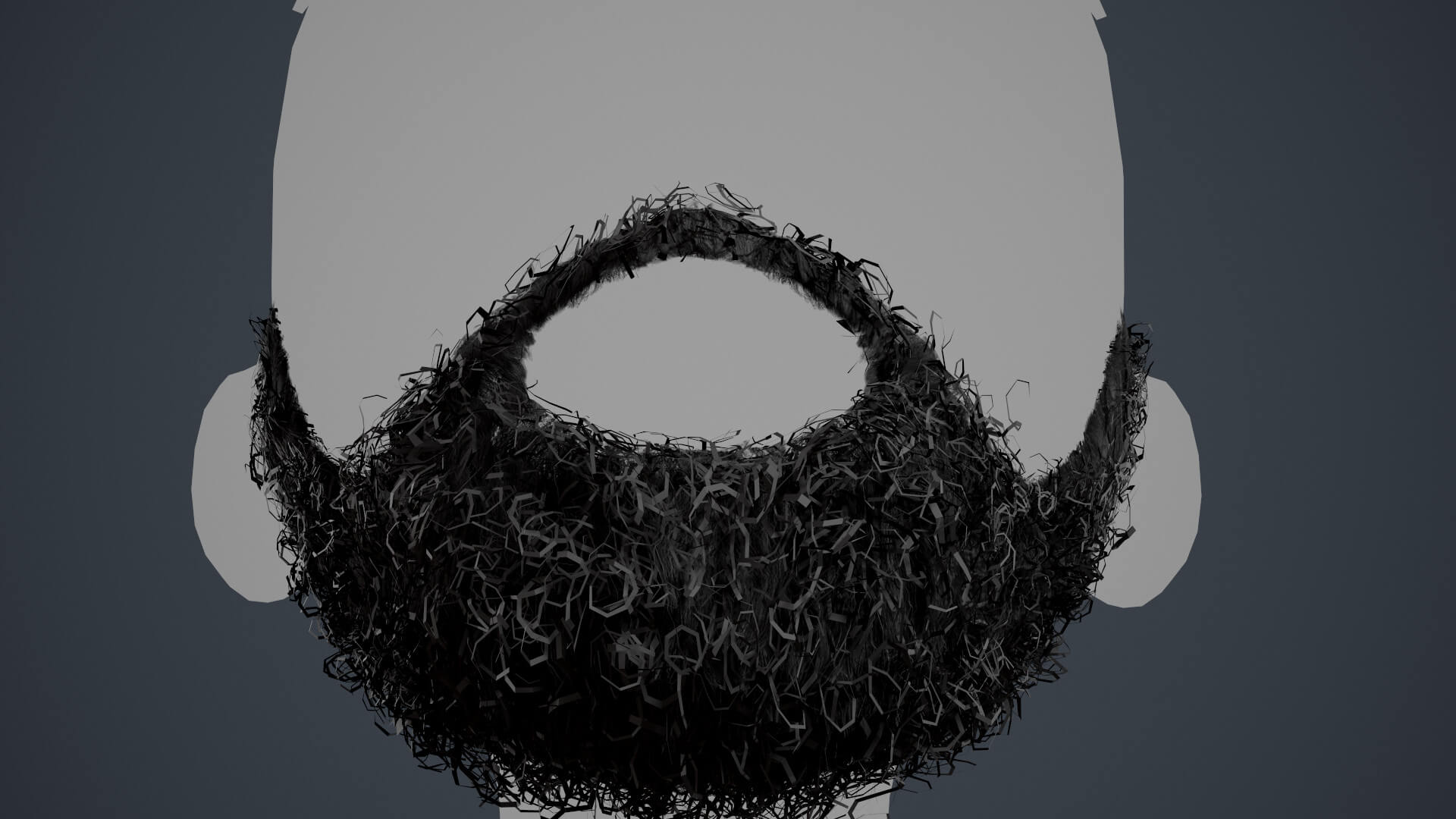 Facial Hair Cards Style 7 - Full Curly Beard 3D Model by CG StudioX