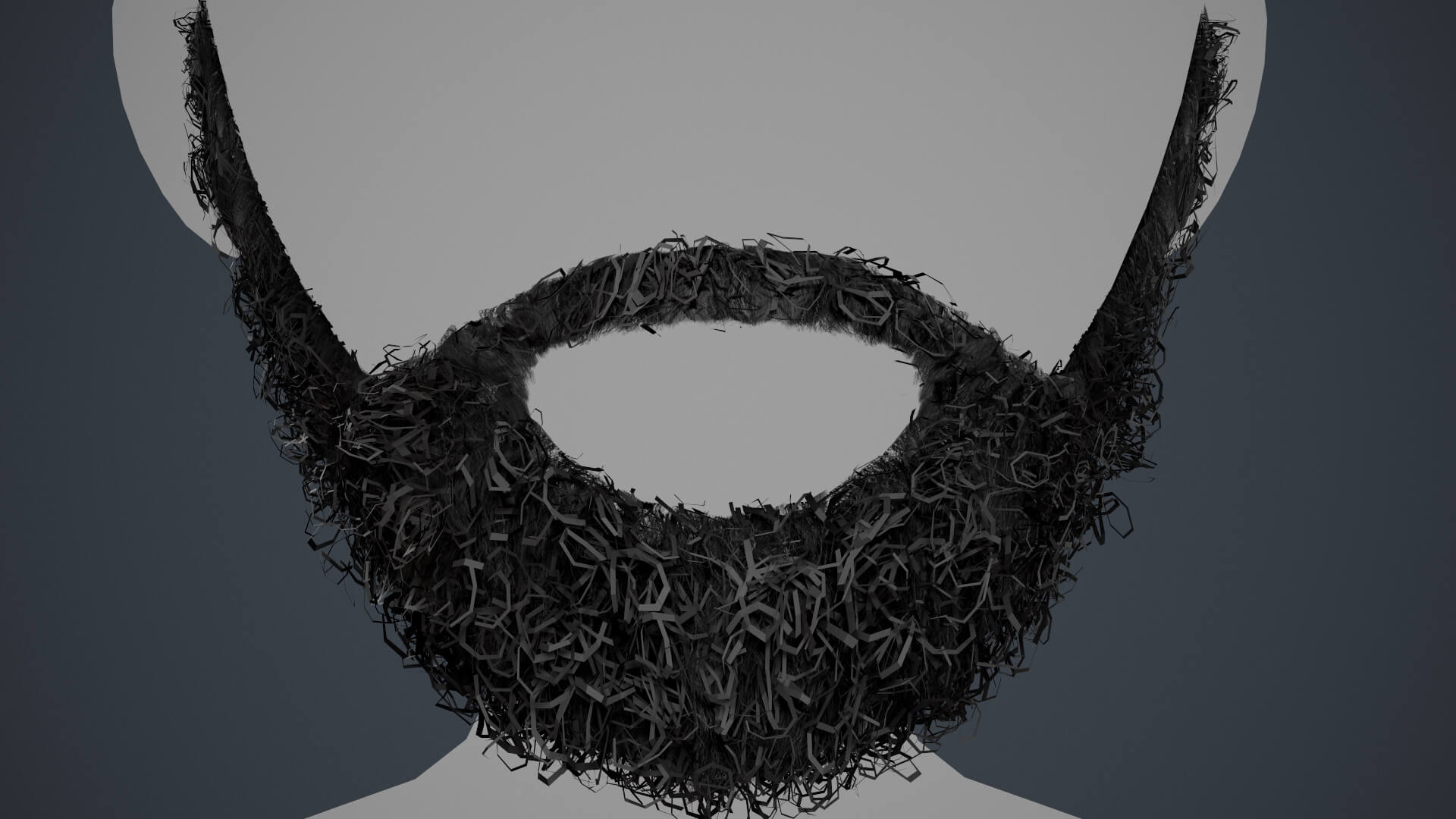 Facial Hair Cards Style 7 - Full Curly Beard 3D Model by CG StudioX