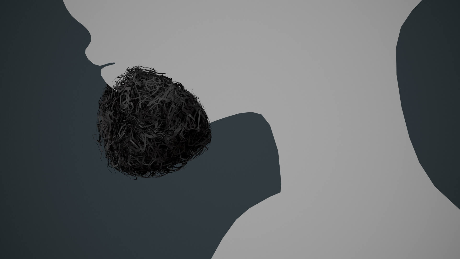 Facial Hair Cards Style 9 - Curly Goatee Beard 3D Model by CG StudioX