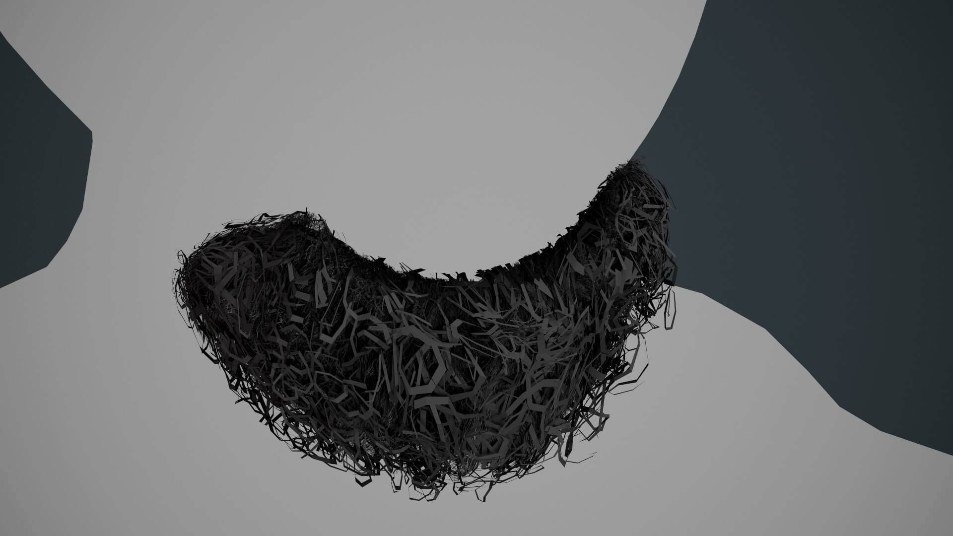 Facial Hair Cards Style 9 - Curly Goatee Beard 3D Model by CG StudioX