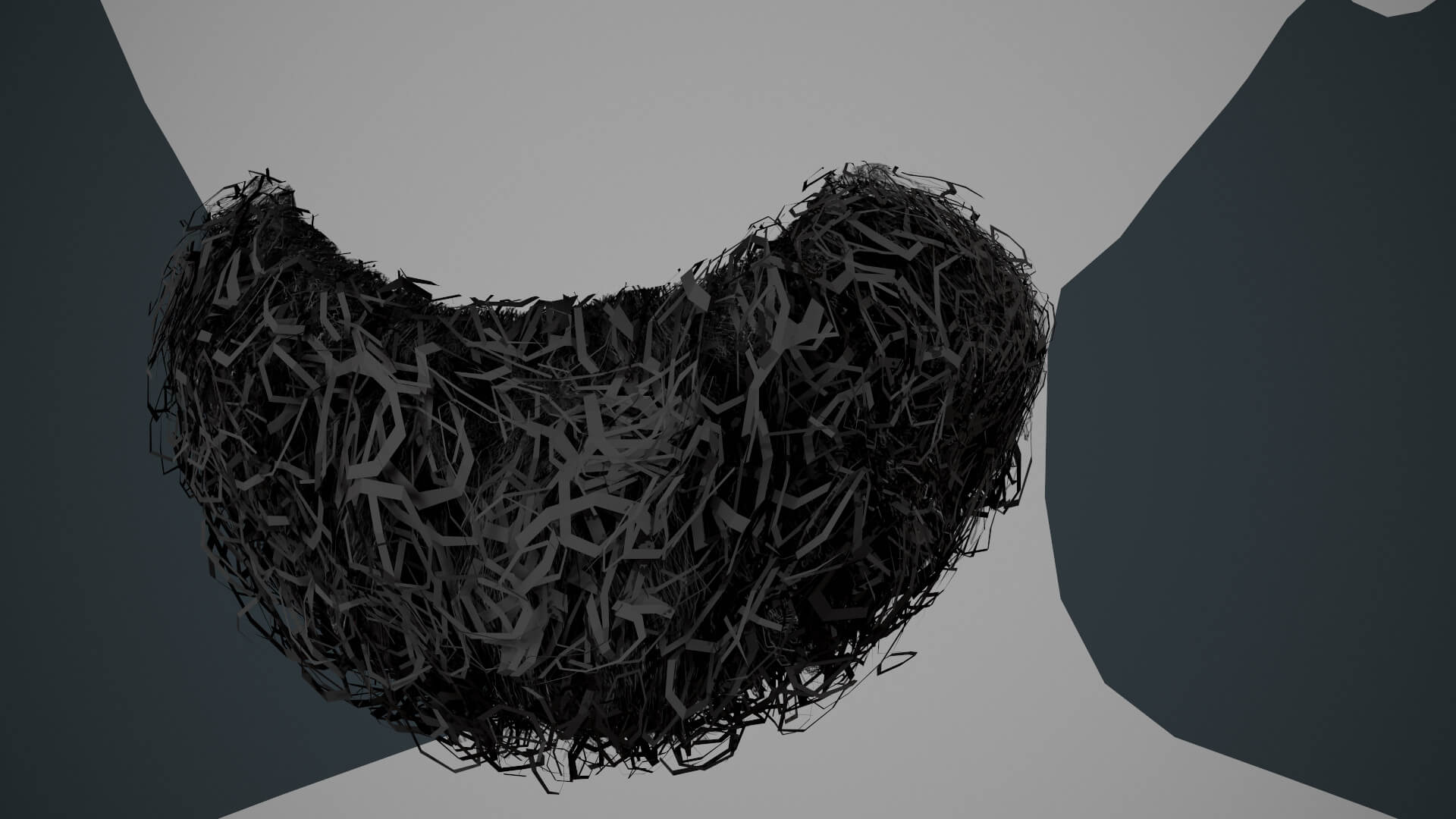 Facial Hair Cards Style 9 - Curly Goatee Beard 3D Model by CG StudioX