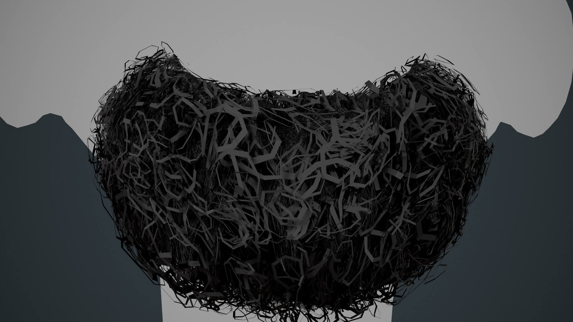 Facial Hair Cards Style 9 - Curly Goatee Beard 3D Model by CG StudioX