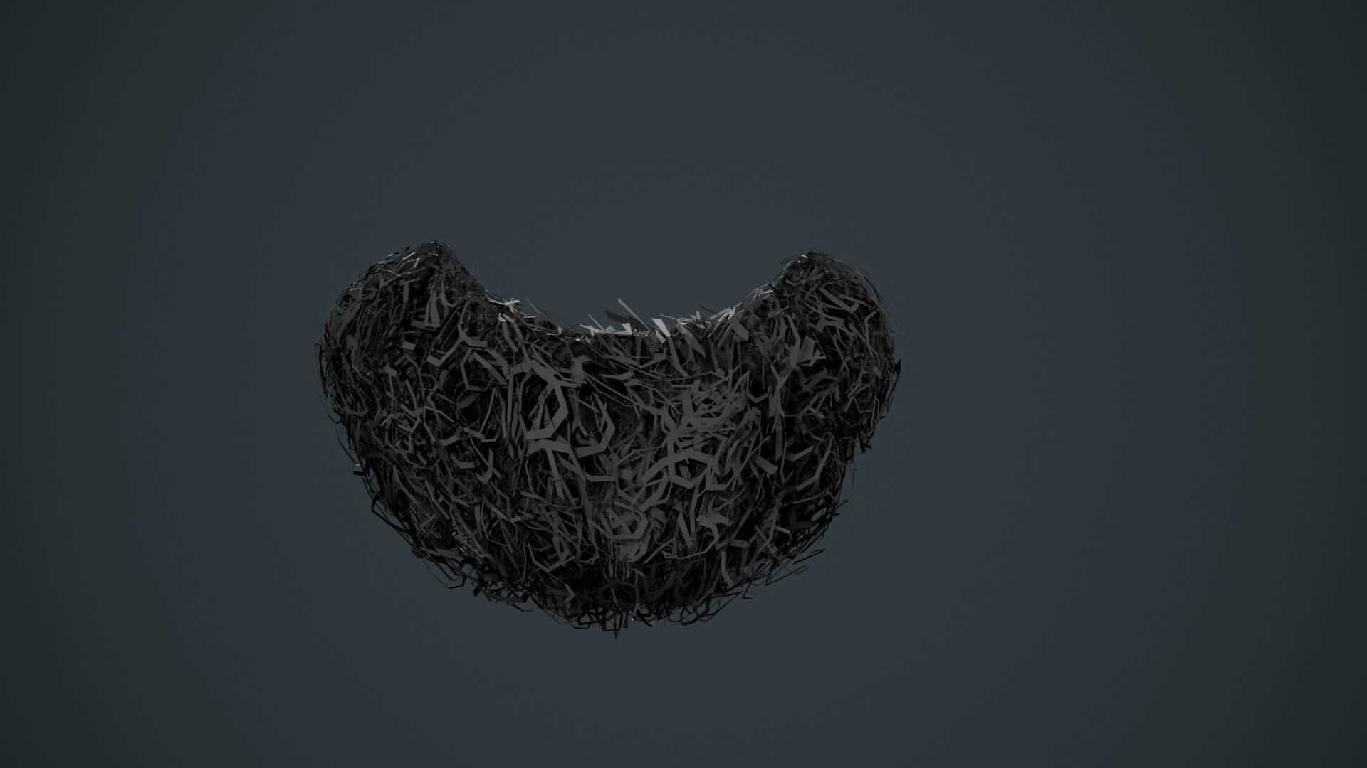 Facial Hair Cards Style 9 - Curly Goatee Beard 3D Model by CG StudioX