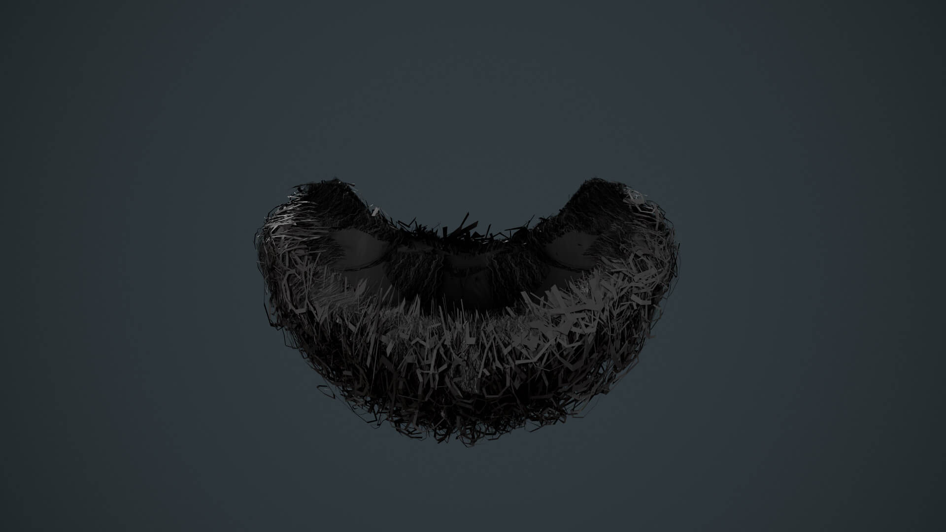 Facial Hair Cards Style 9 - Curly Goatee Beard 3D Model by CG StudioX