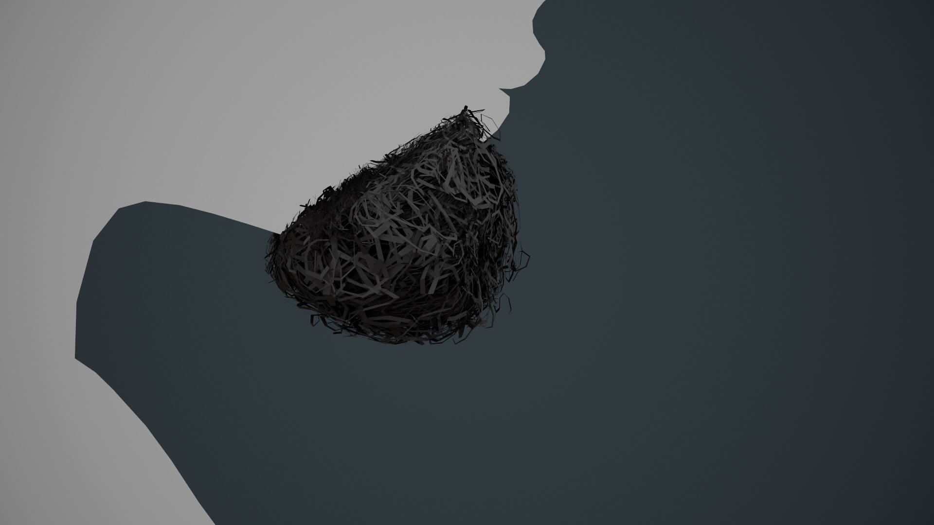 Facial Hair Cards Style 9 - Curly Goatee Beard 3D Model by CG StudioX