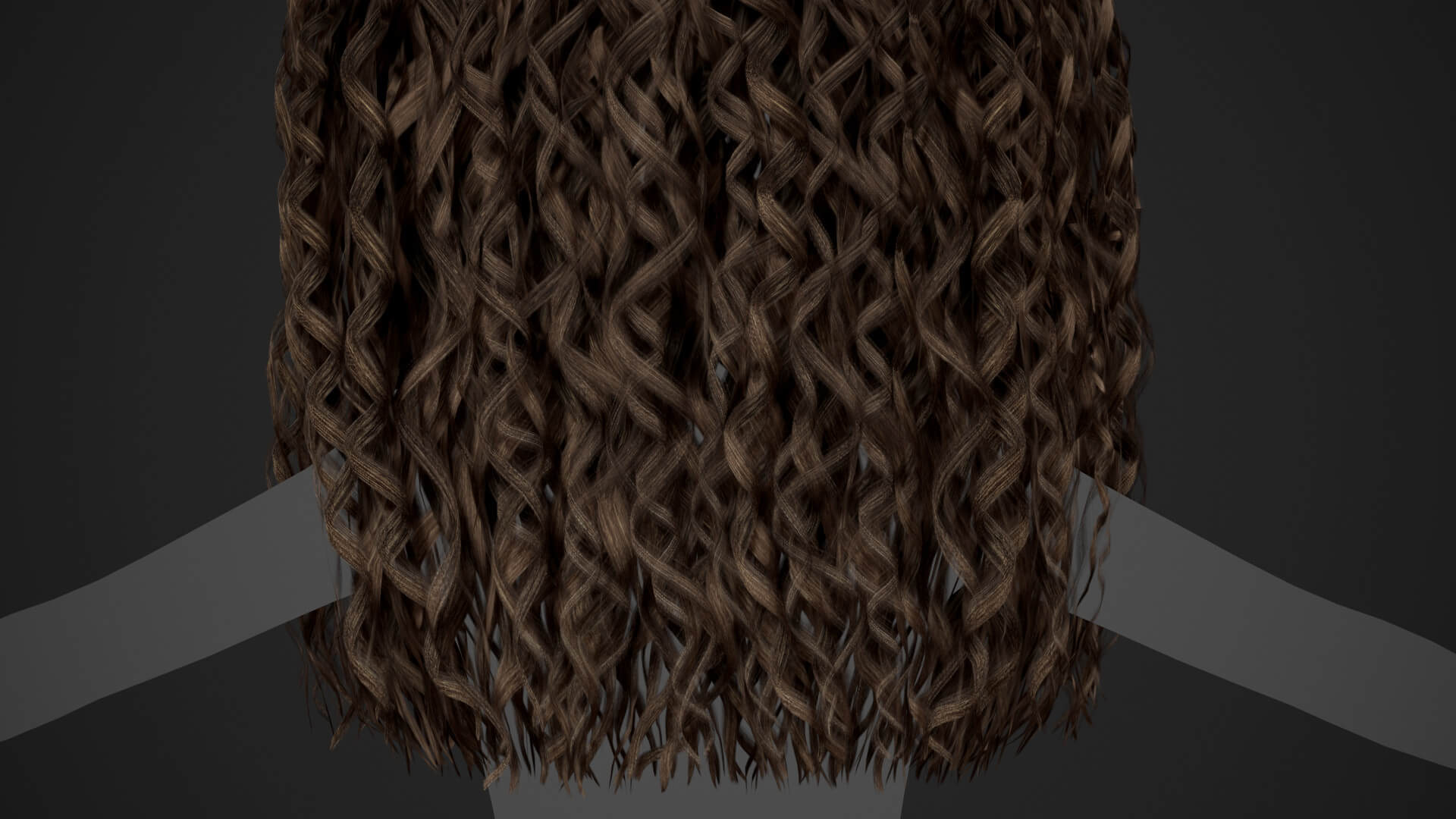 Female Hair Cards Style 10 - Long Curly 3D Model by CG StudioX