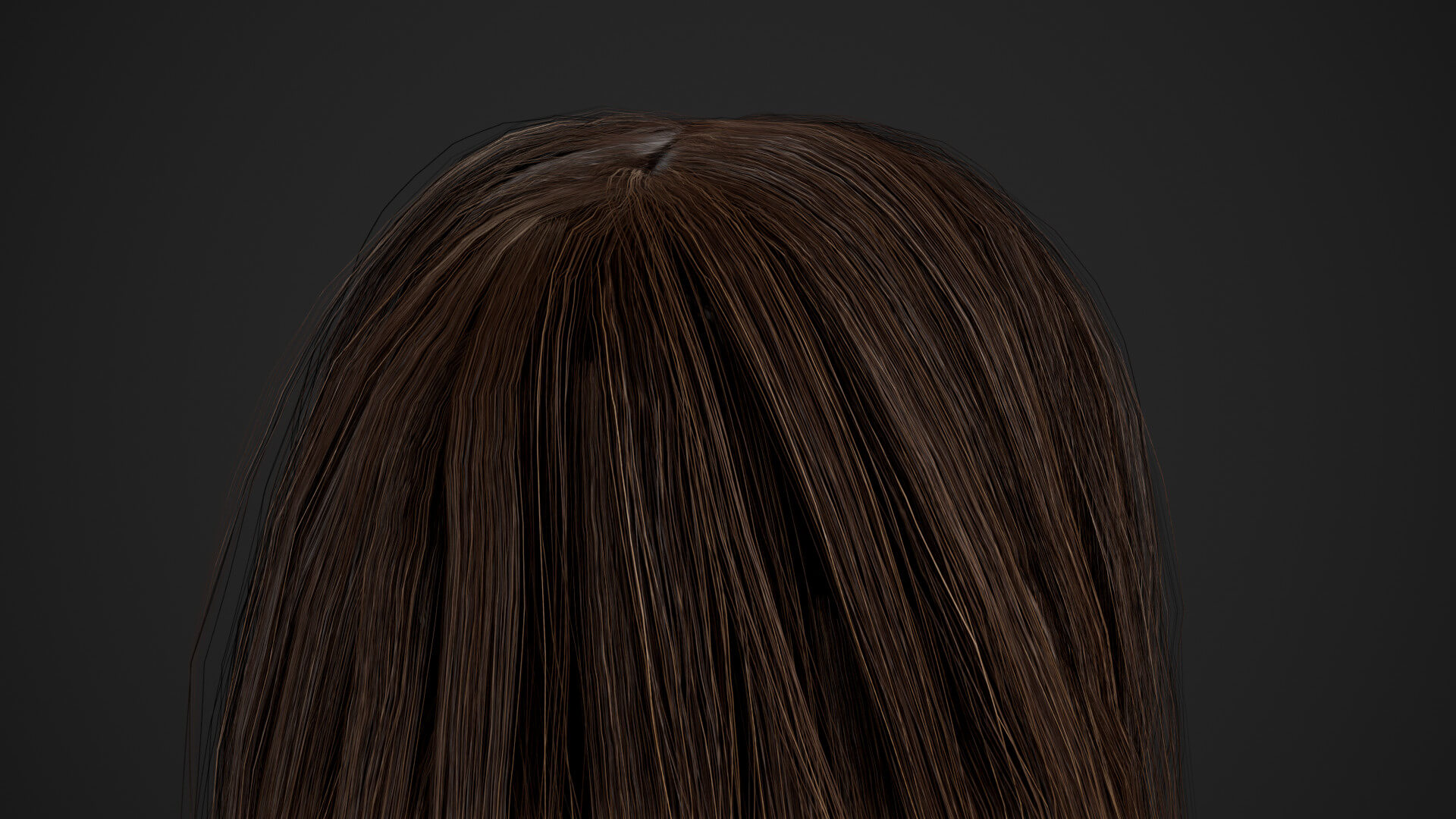 Female Hair Cards Style 3 - Long Hair 1 3D Model by CG StudioX
