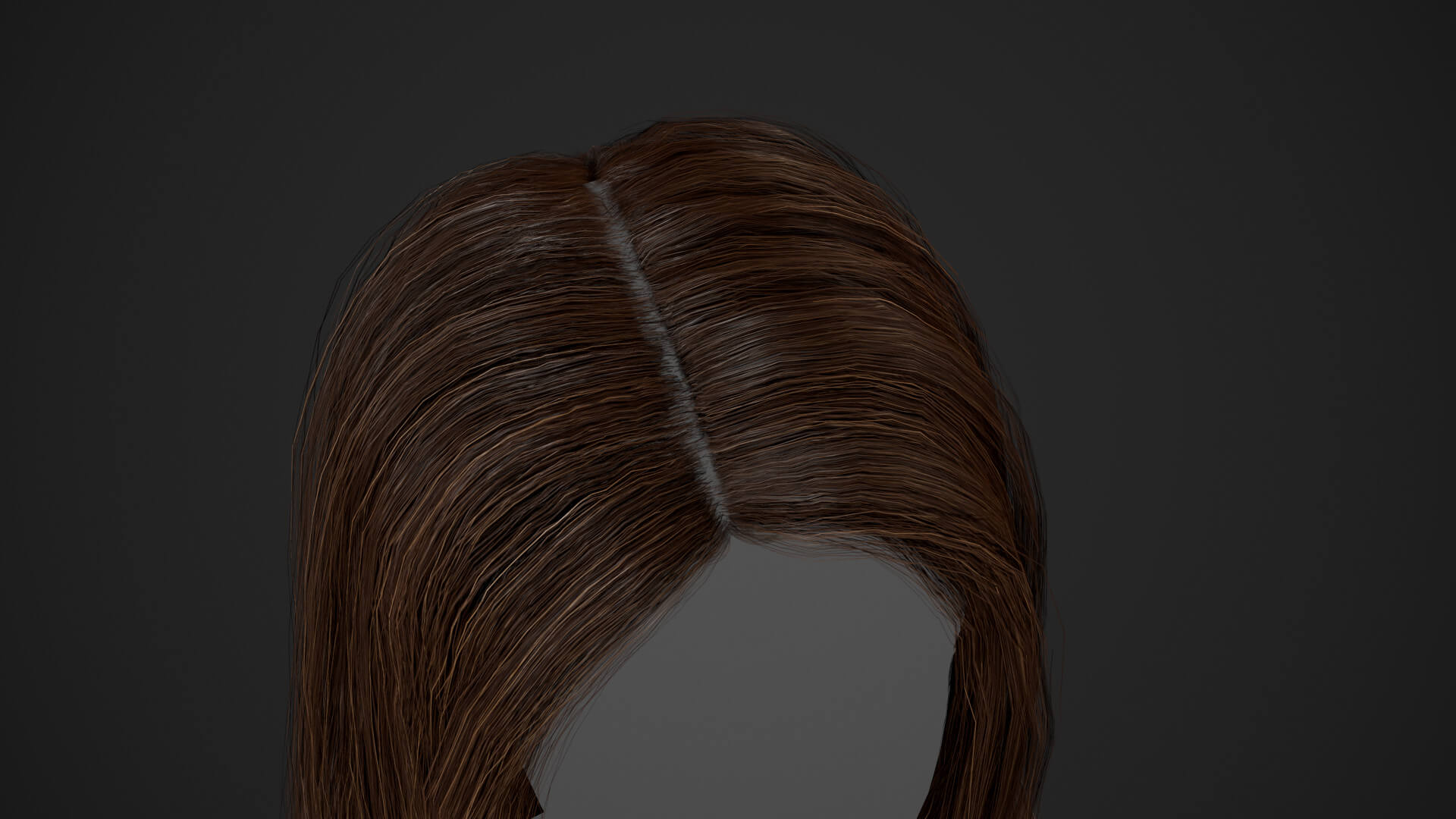 Female Hair Cards Style 5 - Long Hair 2 3D Model by CG StudioX