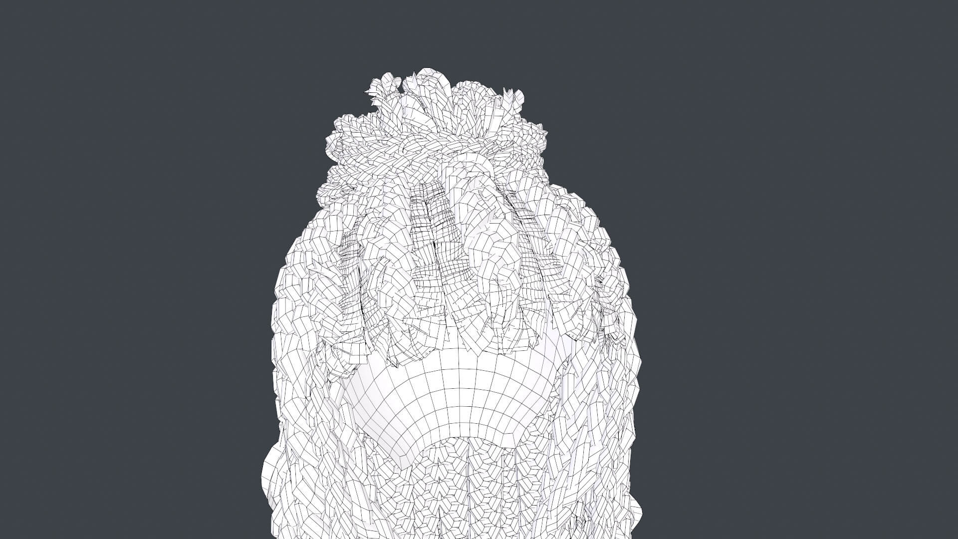 Female Hair Cards Style 7 - Braids and Knot 3D Model by CG StudioX