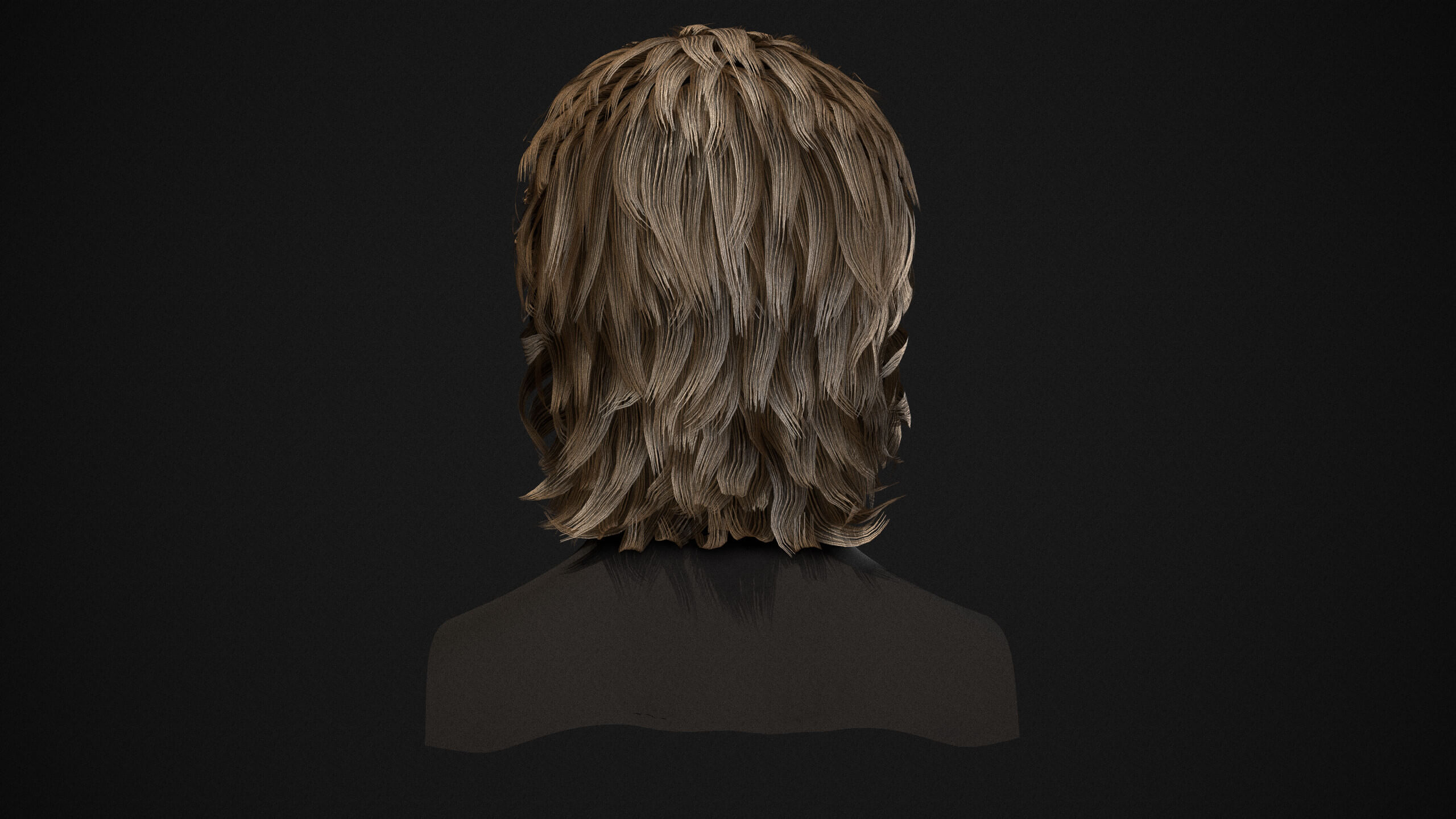 Male Hair Cards Style 1 - Slicked Back 3D Model by CG StudioX