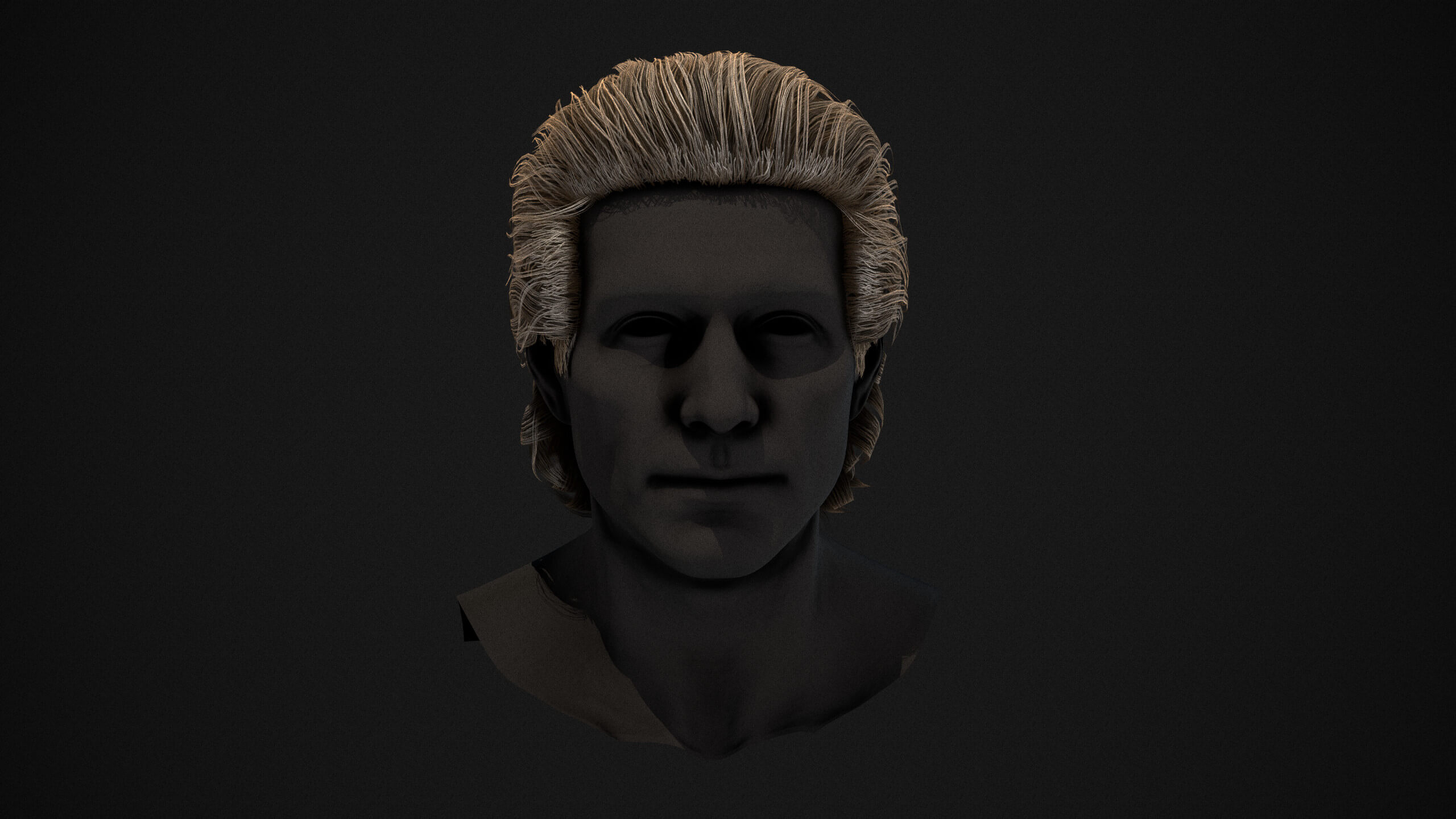 Male Hair Cards Style 1 - Slicked Back 3D Model by CG StudioX