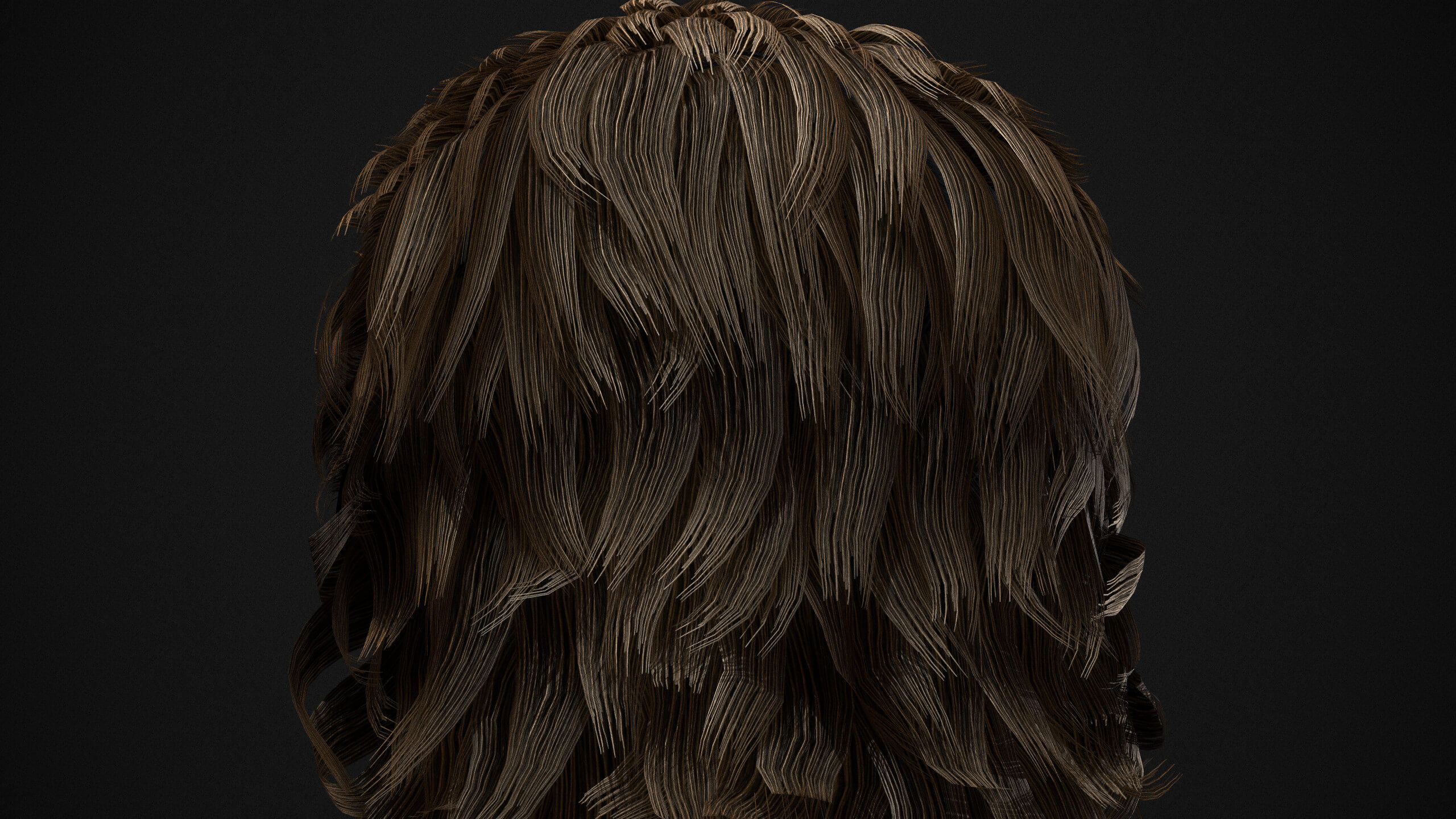 Male Hair Cards Style 1 - Slicked Back 3D Model by CG StudioX