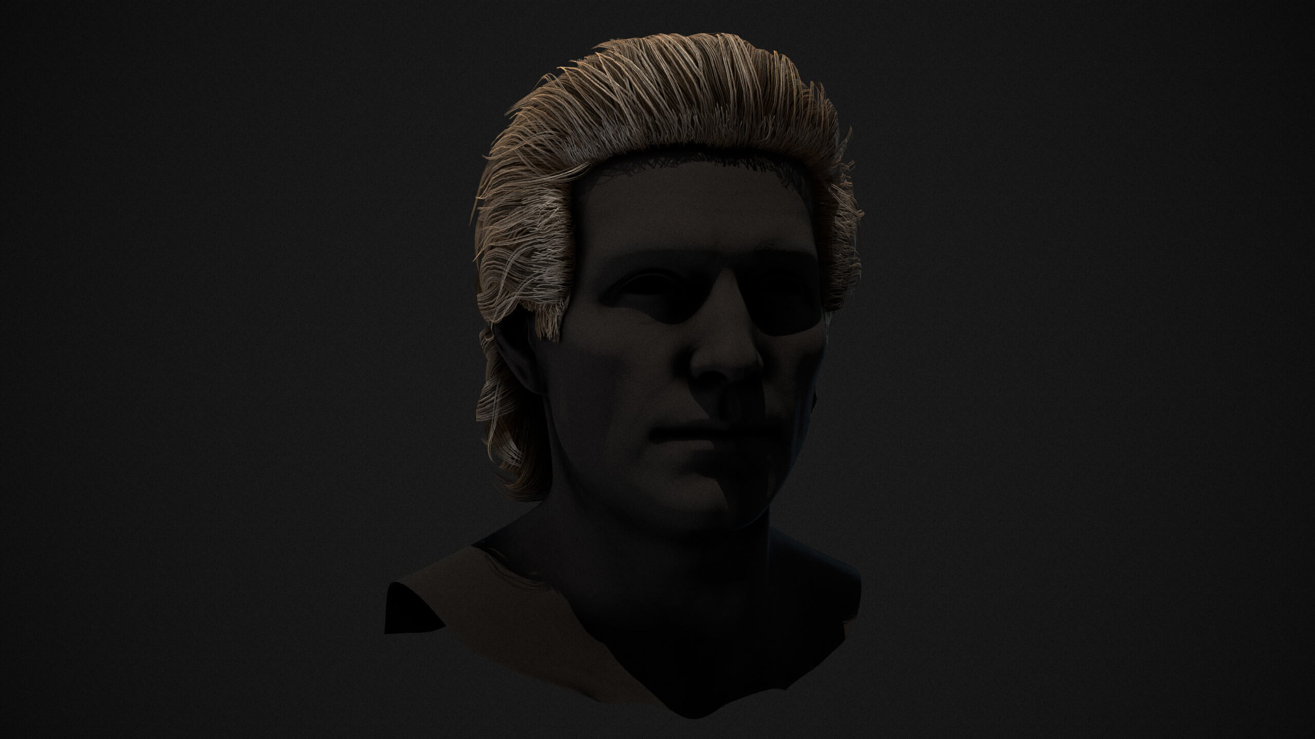 Male Hair Cards Style 1 - Slicked Back 3D Model by CG StudioX