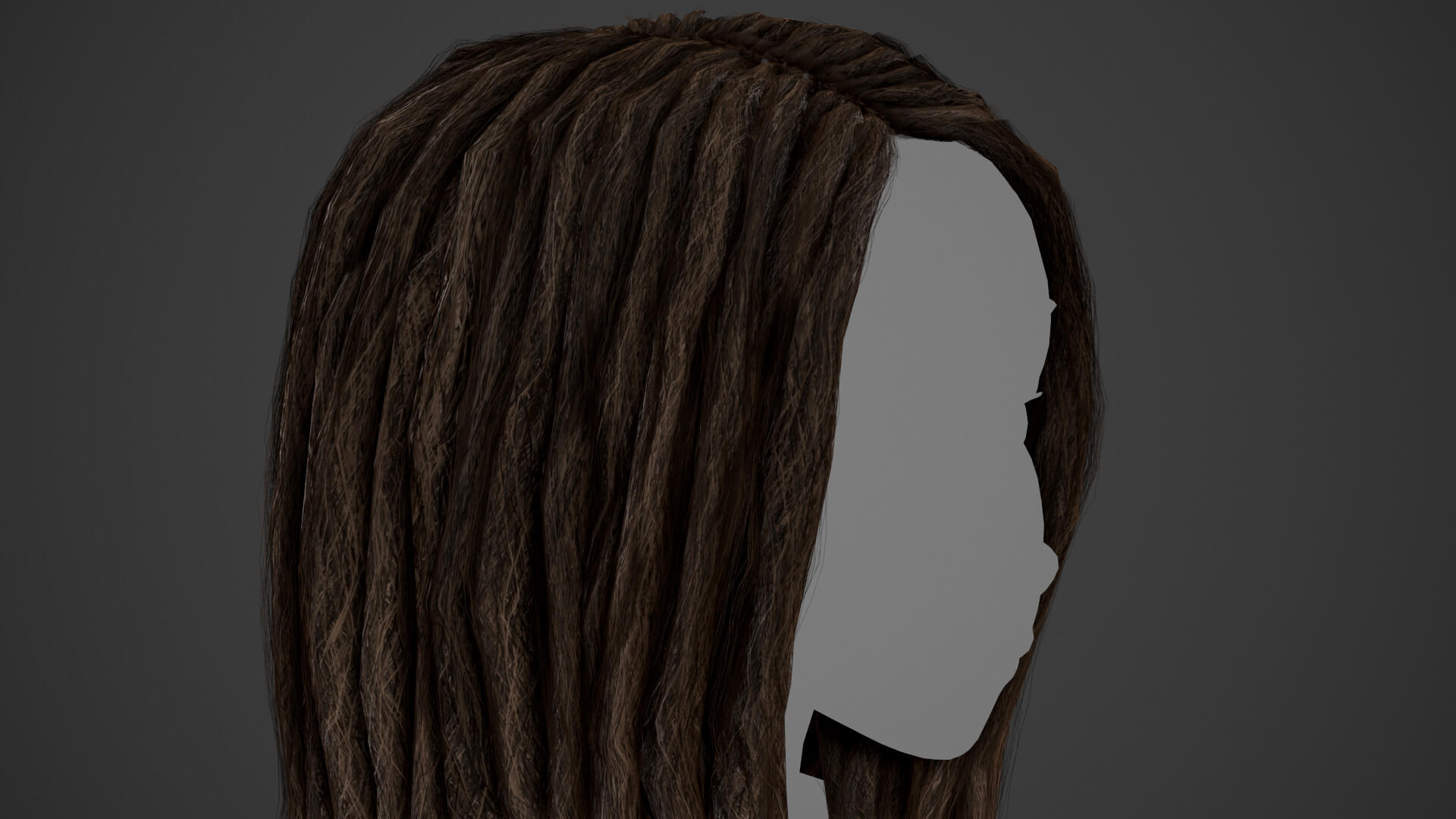 Male Hair Cards Style 10 - Dreadlocks 3 3D Model by CG StudioX