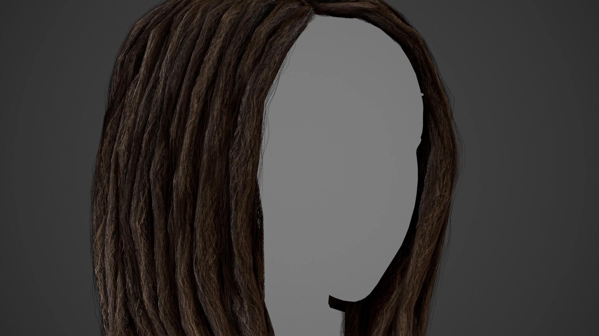 Male Hair Cards Style 10 - Dreadlocks 3 3D Model by CG StudioX