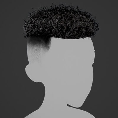 Male Hair Cards Style 12 - Curly Hair 2 3D Model by CG StudioX