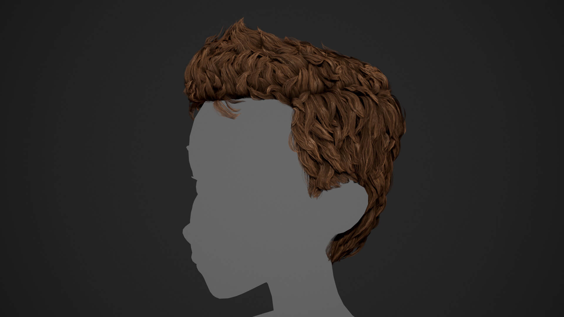 Male Hair Cards Style 5 - Wavy Hair 3D Model by CG StudioX