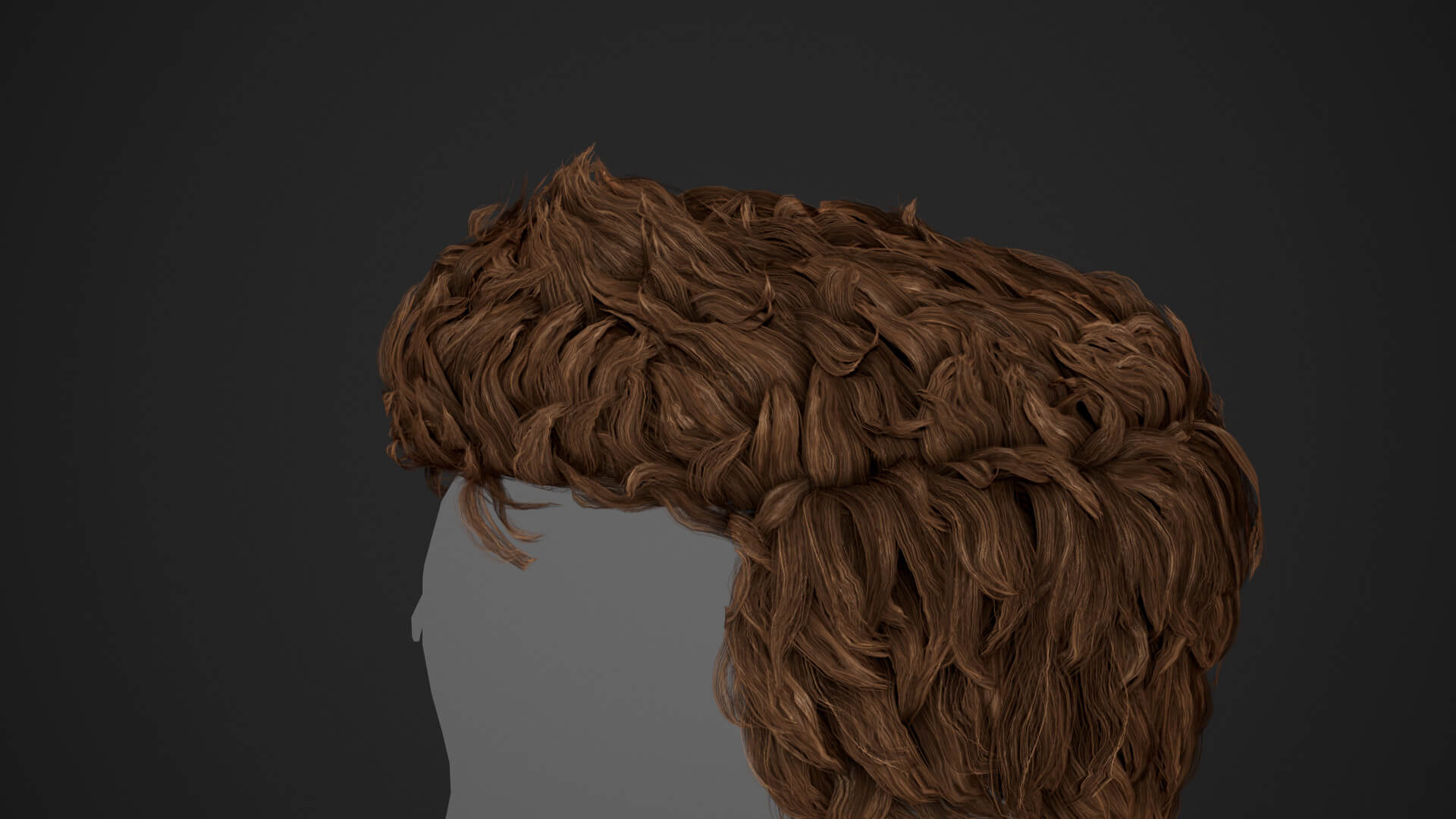 Male Hair Cards Style 5 - Wavy Hair 3D Model by CG StudioX