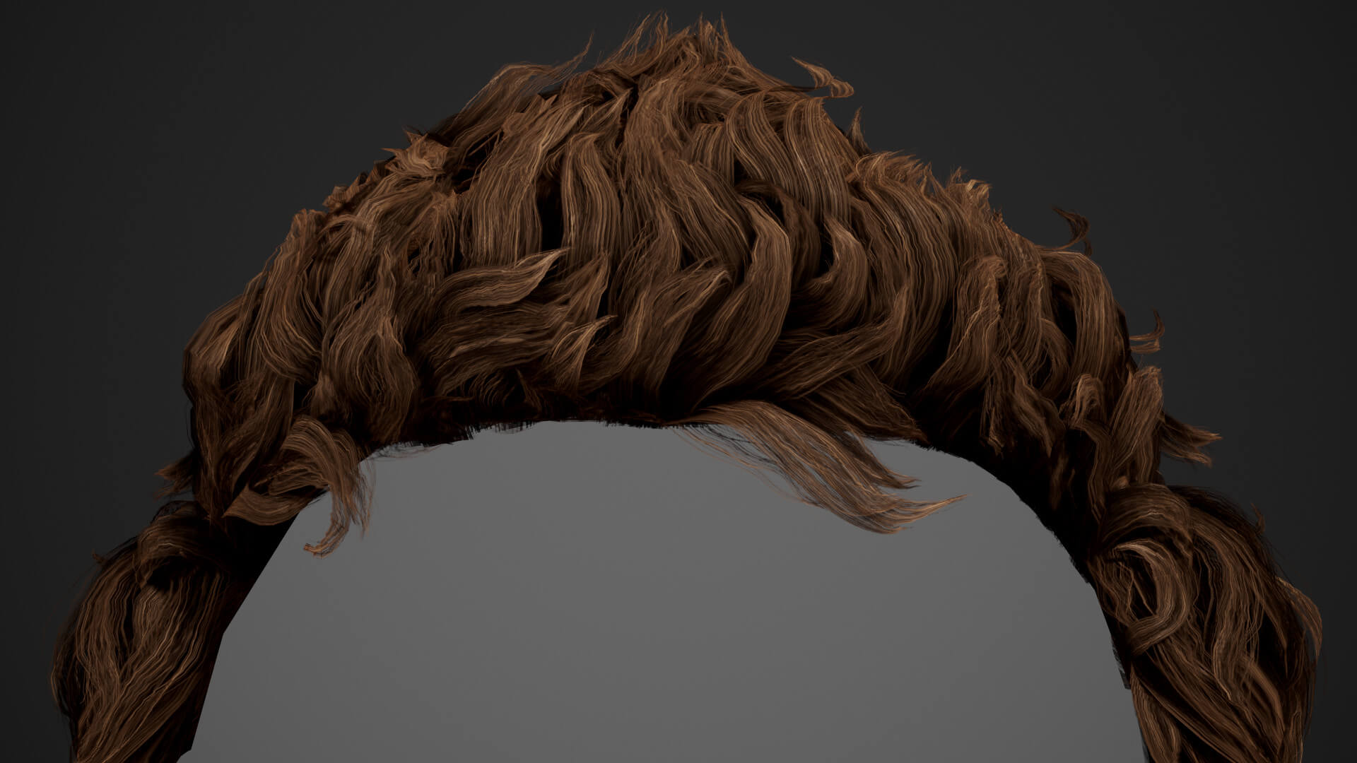 Male Hair Cards Style 5 - Wavy Hair 3D Model by CG StudioX