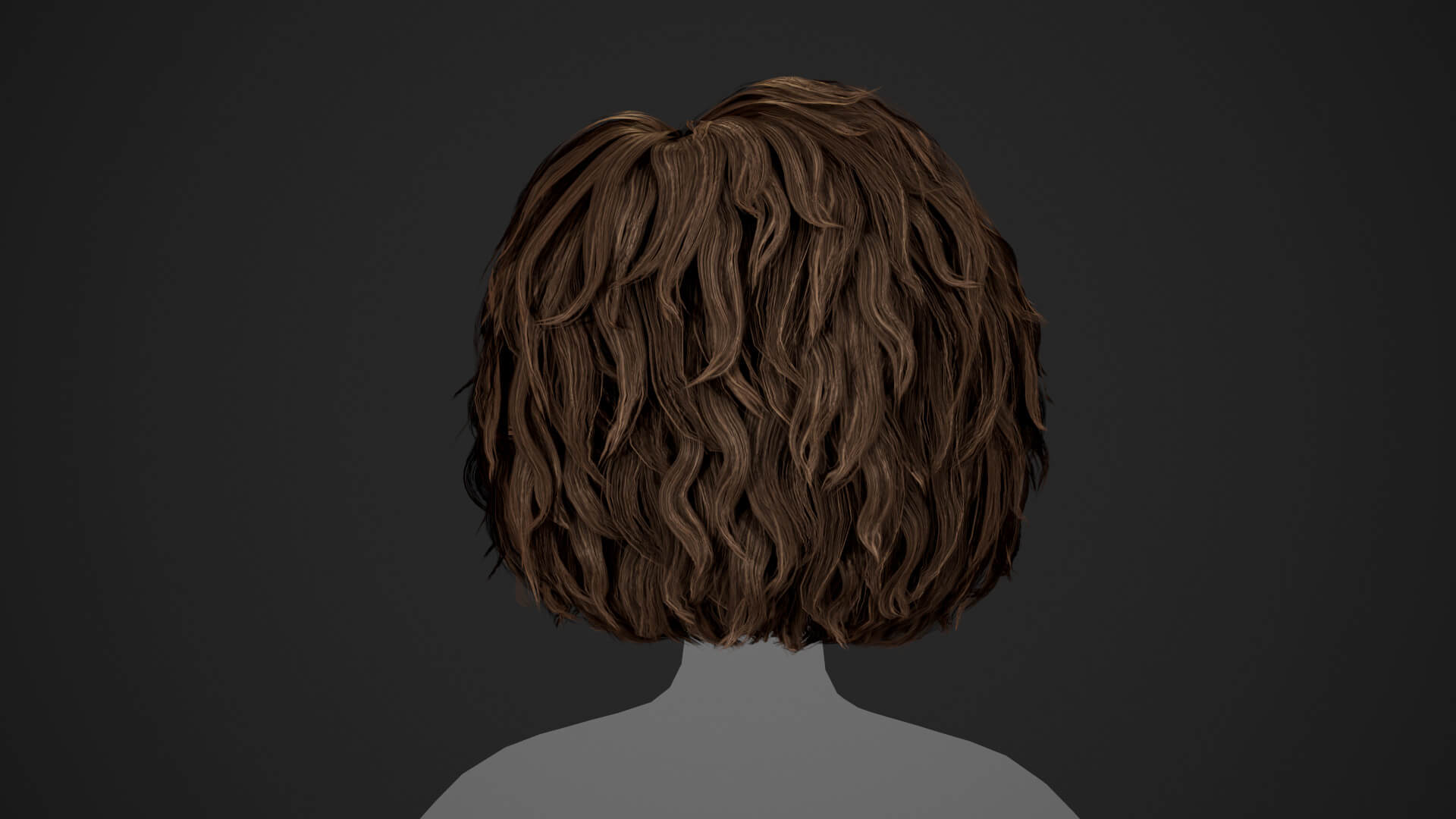 Male Hair Cards Style 7 - Curly Hair 1 3D Model by CG StudioX