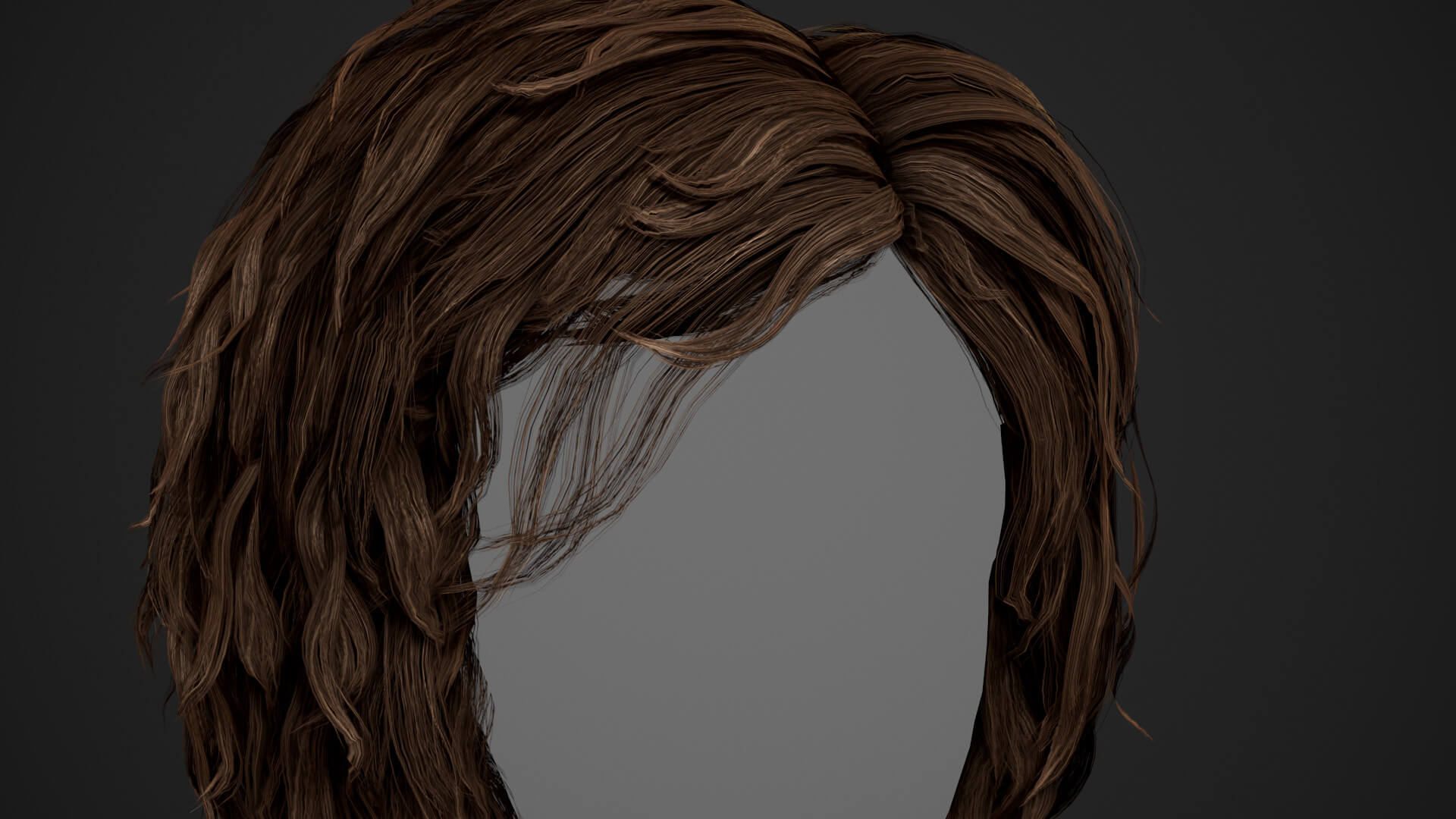Male Hair Cards Style 7 - Curly Hair 1 3D Model by CG StudioX