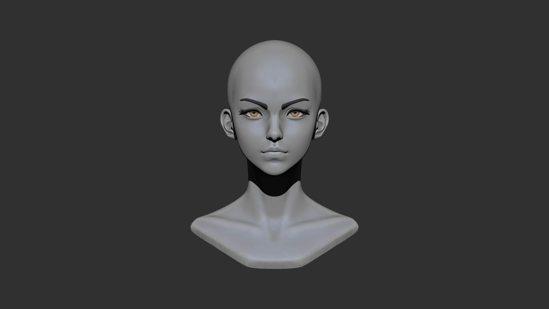 Female Head 3D Print by cgamit786