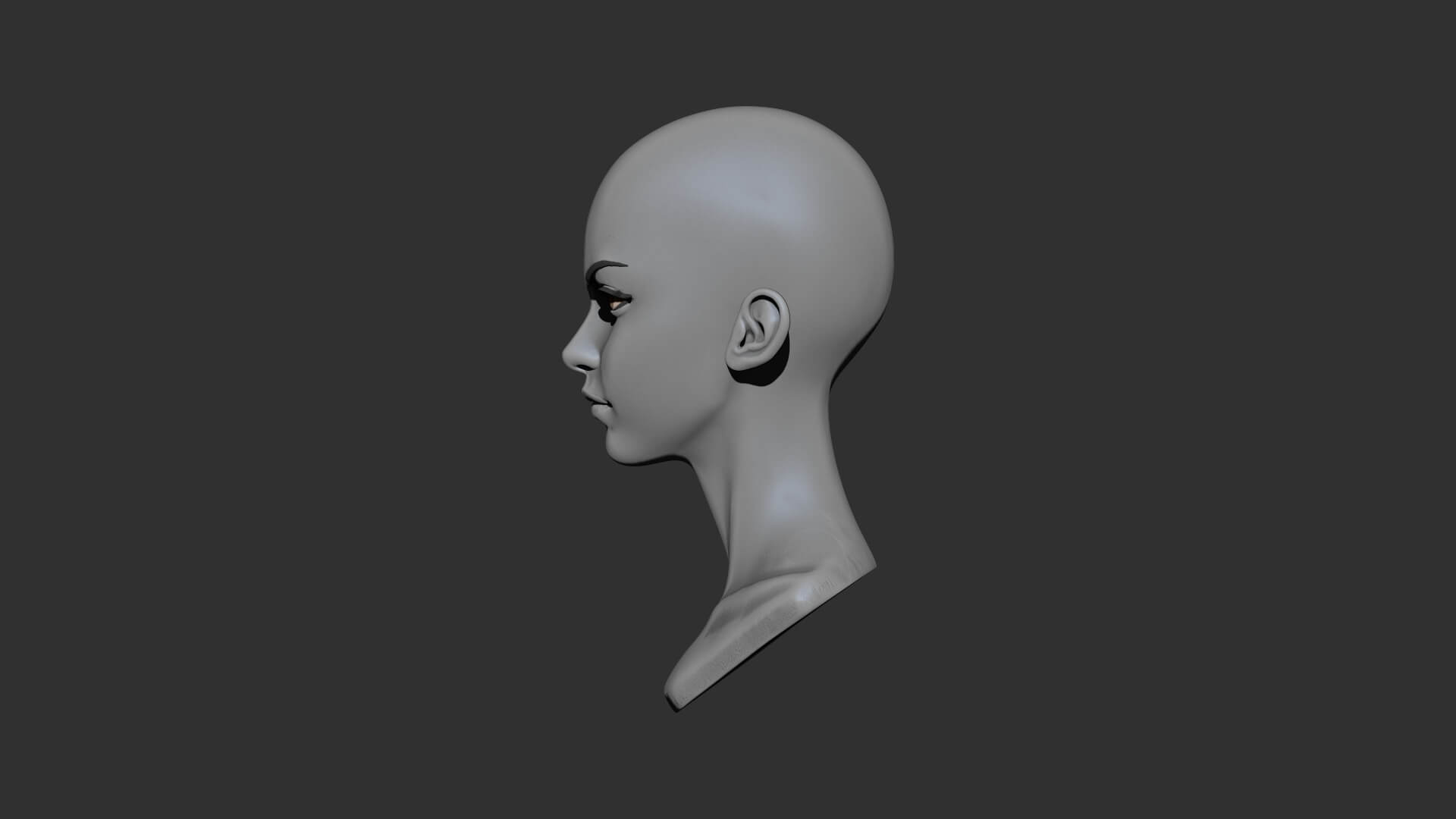 Female Head 3D Print by cgamit786