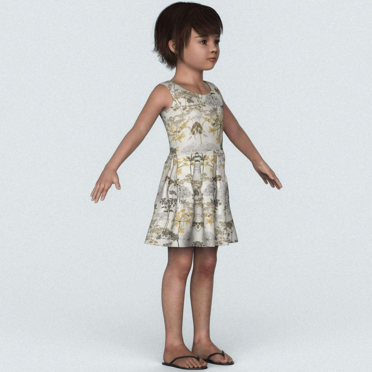 Girl Child - 3D Model by cganimalworld