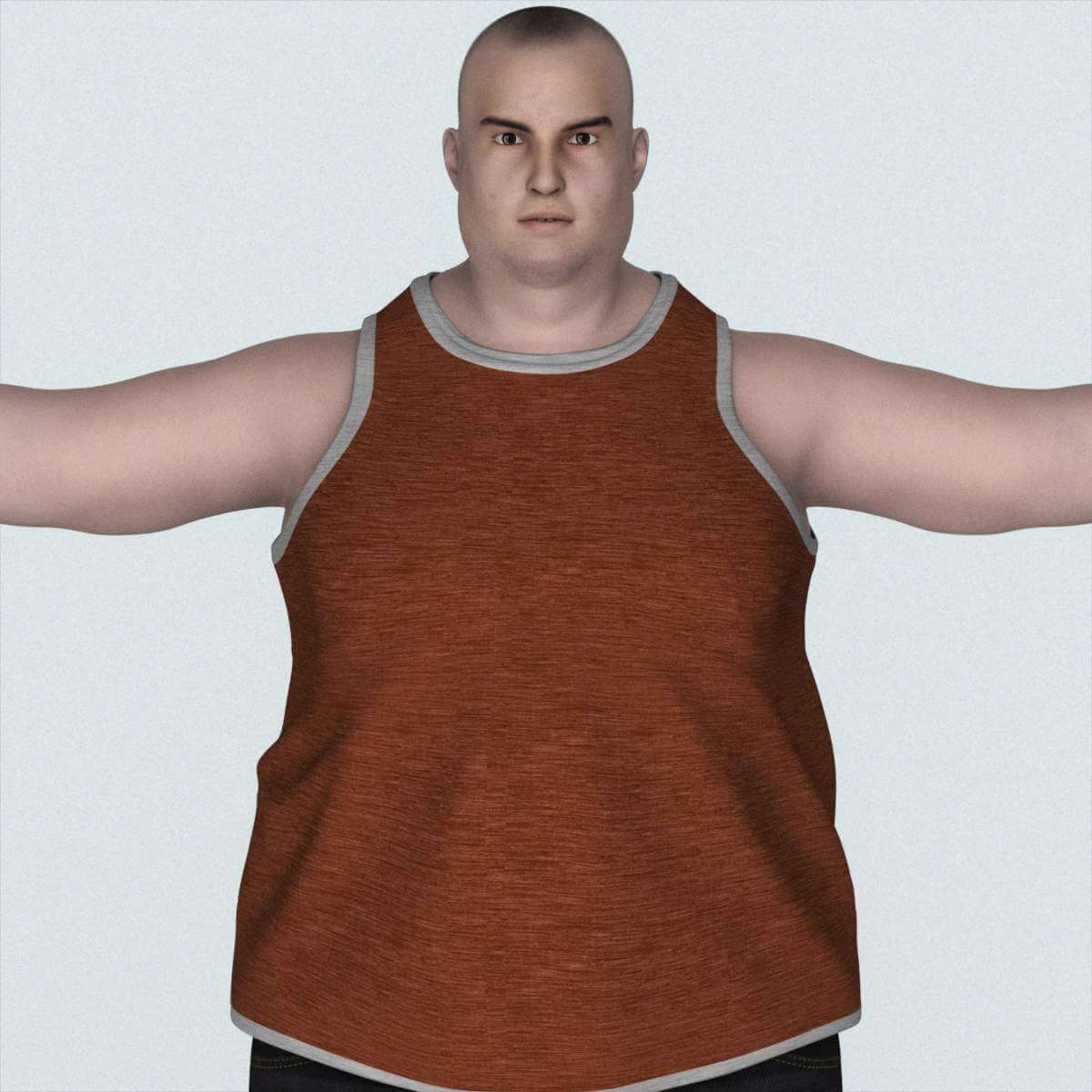 Young Fat Man - 3D Model by cganimalworld
