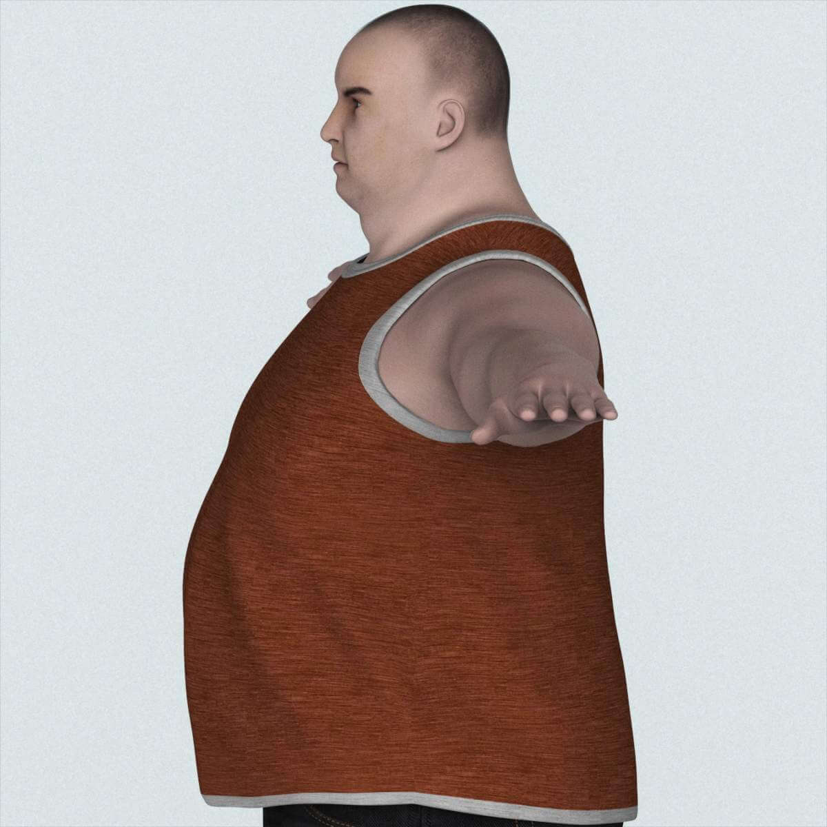 Young Fat Man - 3D Model by cganimalworld