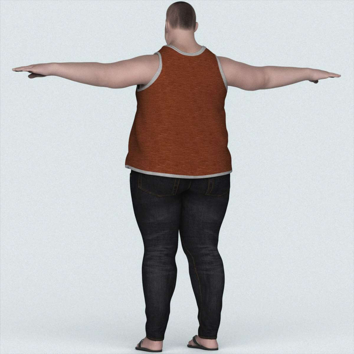 Young Fat Man - 3D Model by cganimalworld