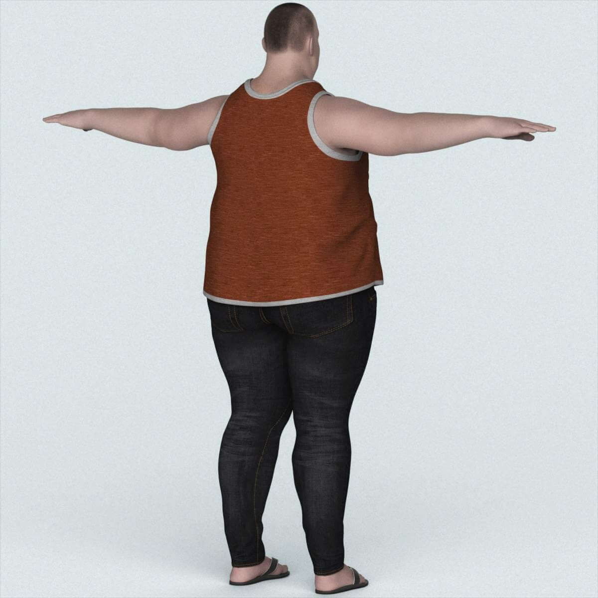 Young Fat Man - 3D Model by cganimalworld