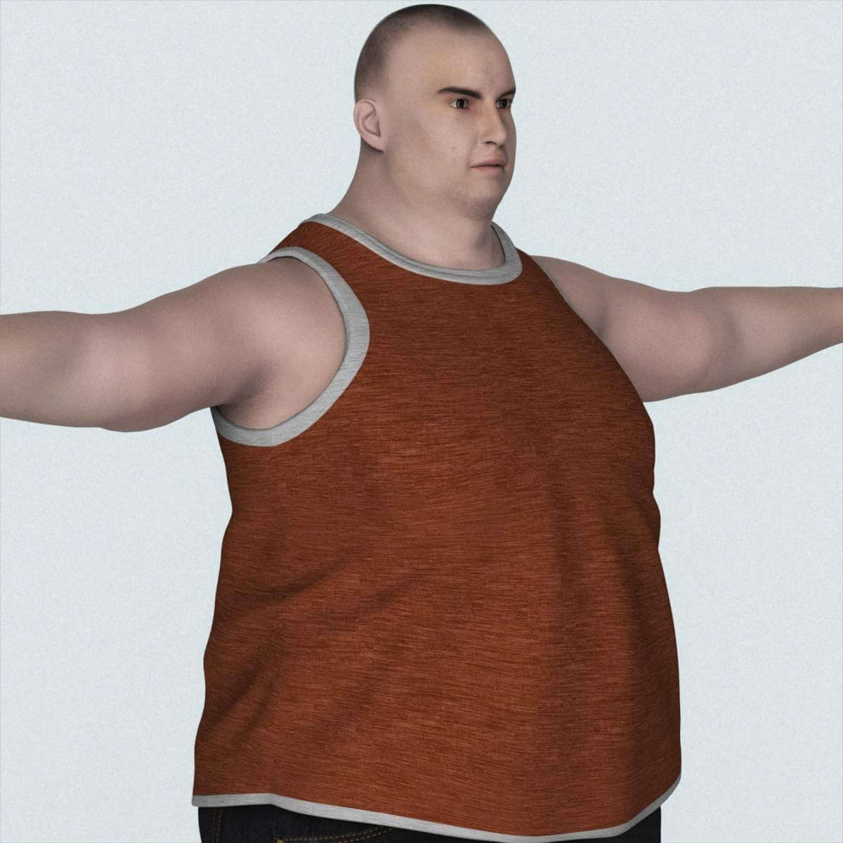 Young Fat Man - 3D Model by cganimalworld