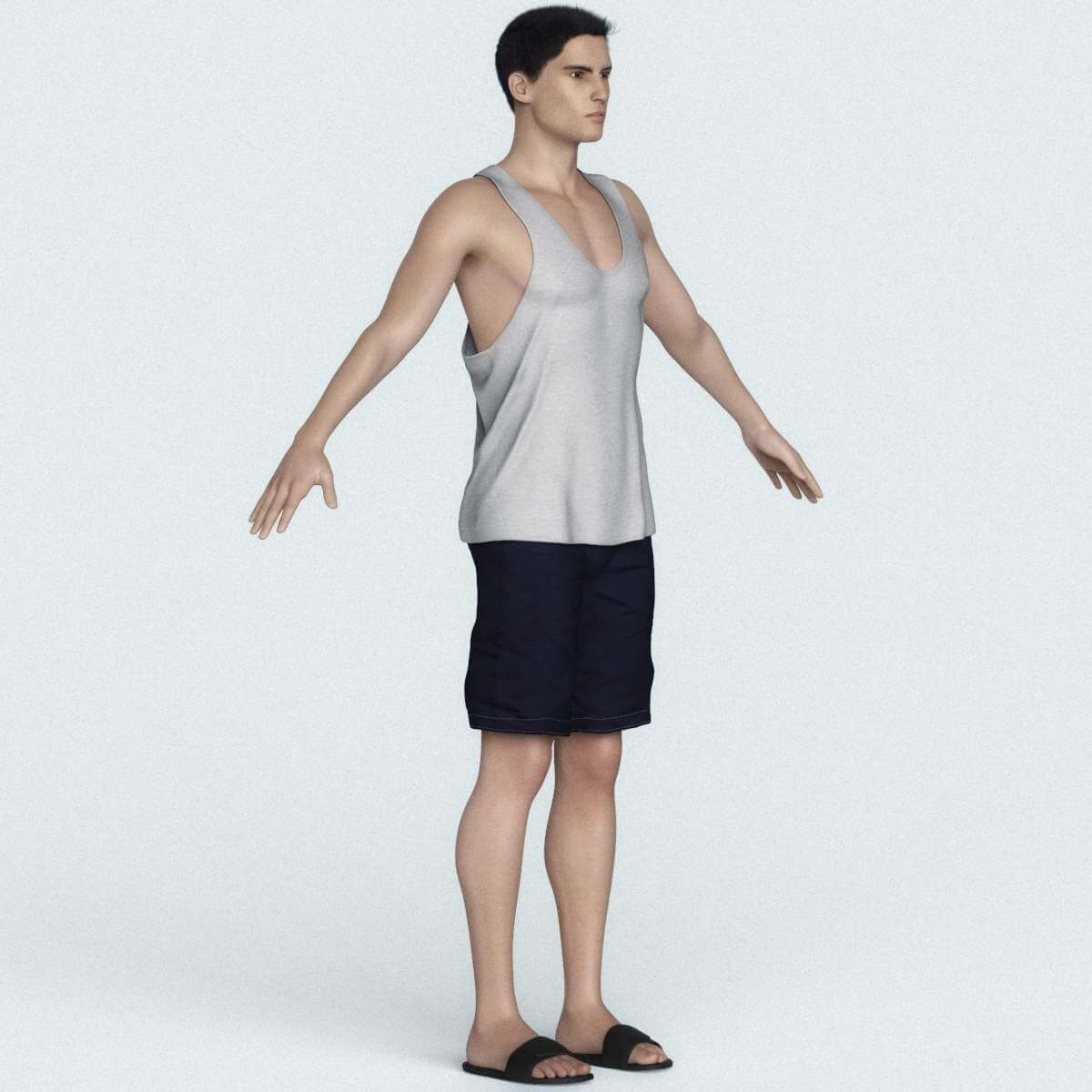 Young Male - 3D Model by cganimalworld