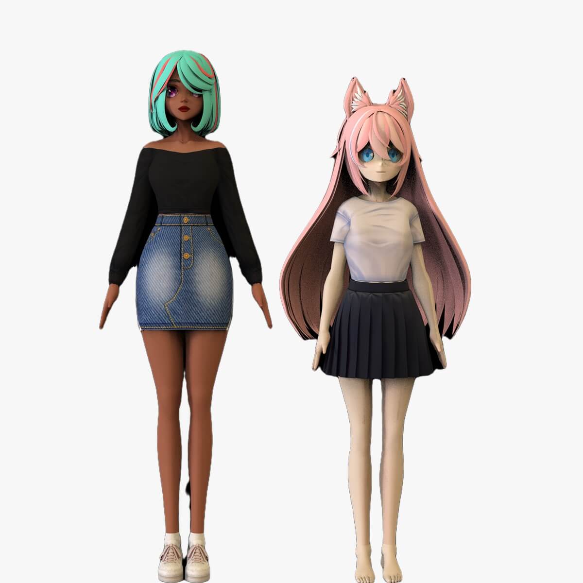 2 Cute Anime Characters Collection D16 by CGAnime