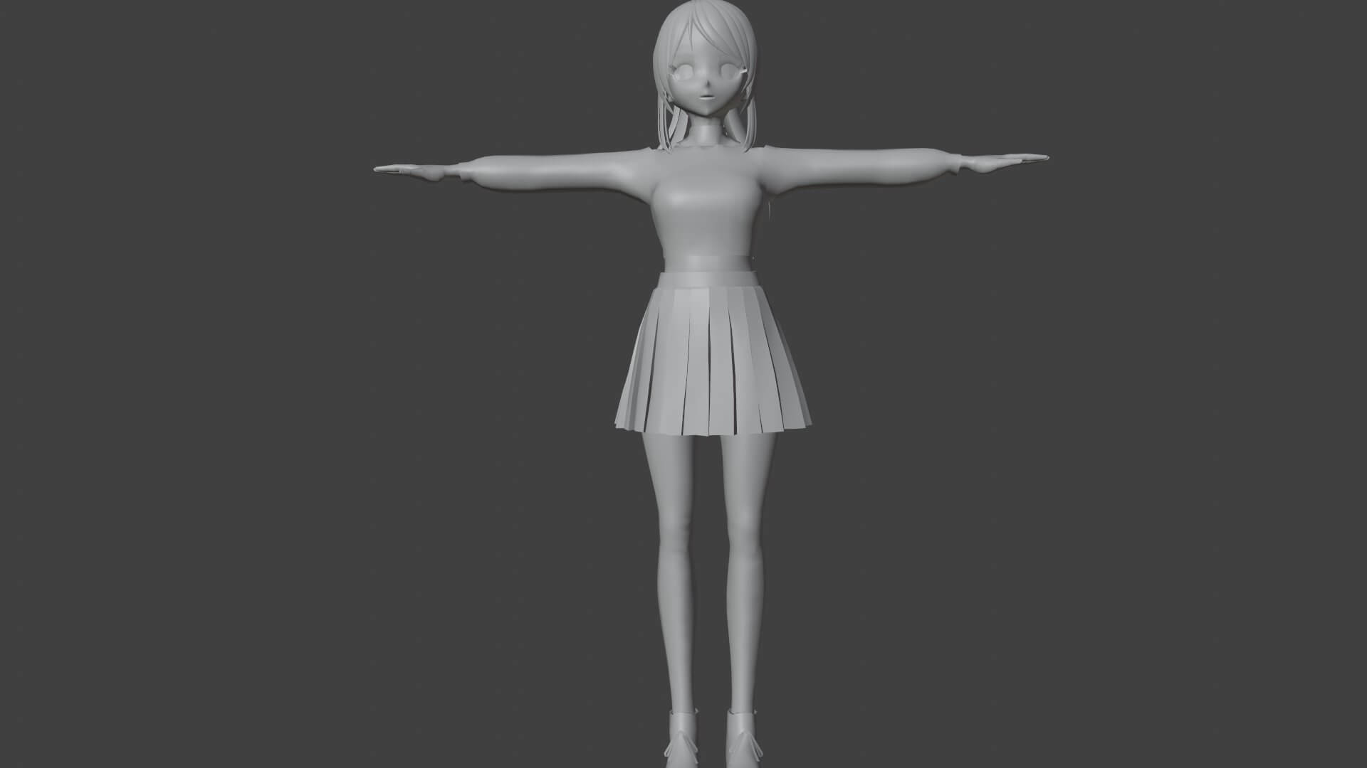 Cute Anime Girl Character - Ai 3D Model by CGAnime