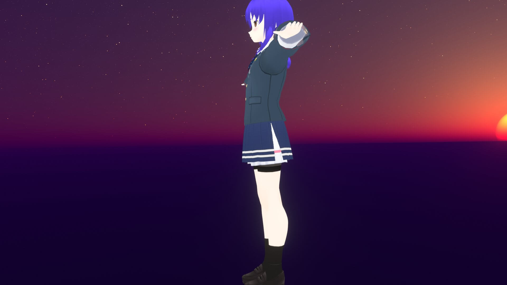 Cute Anime Girl Character - Aiko 3D Model by CGAnime