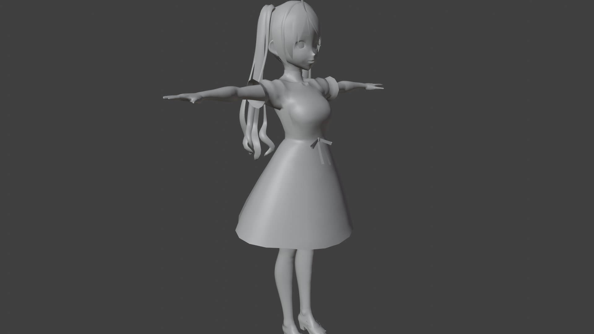 Cute Anime Girl Character - Amaya 3D Model by CGAnime