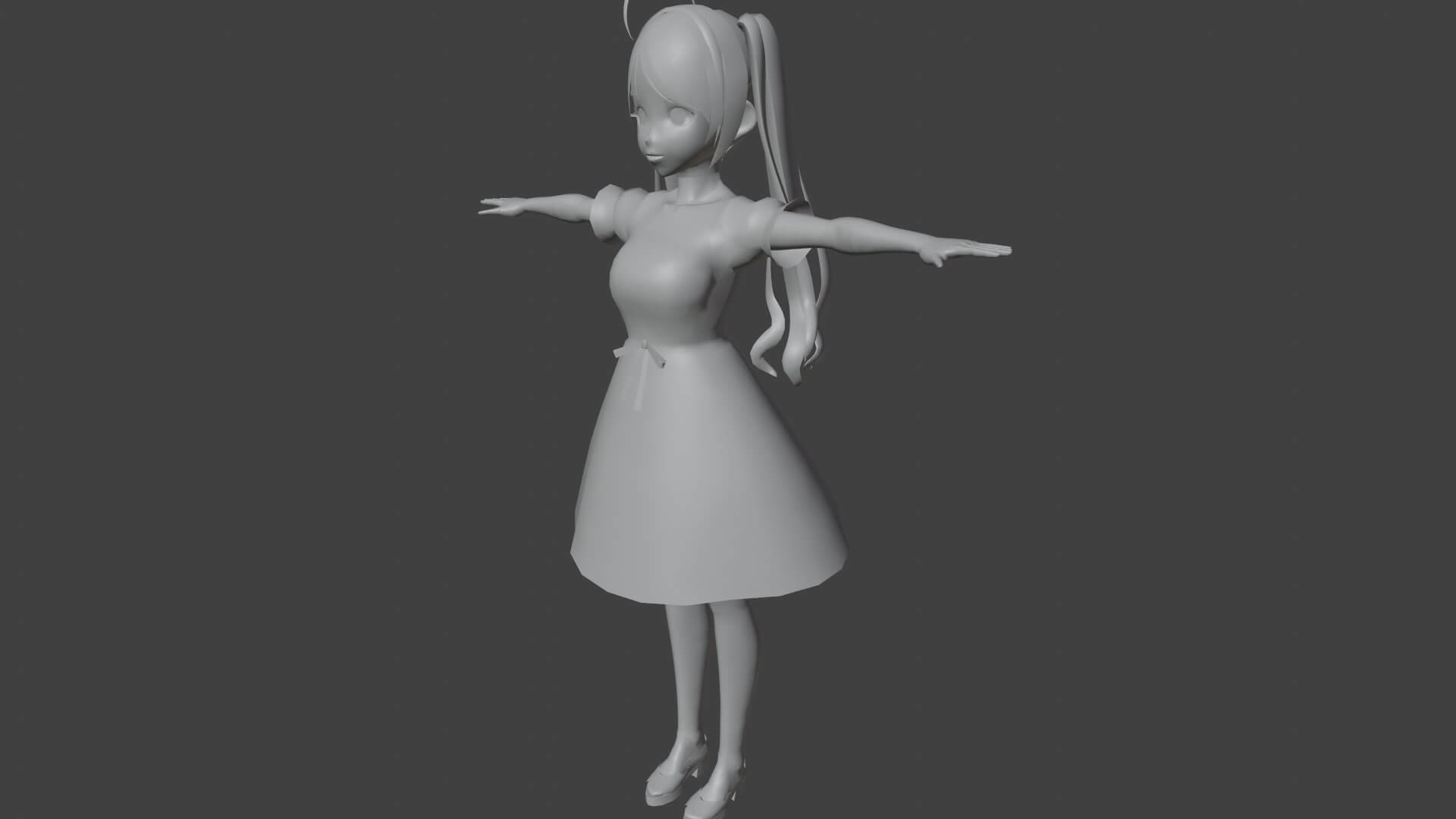 Cute Anime Girl Character - Amaya 3D Model by CGAnime