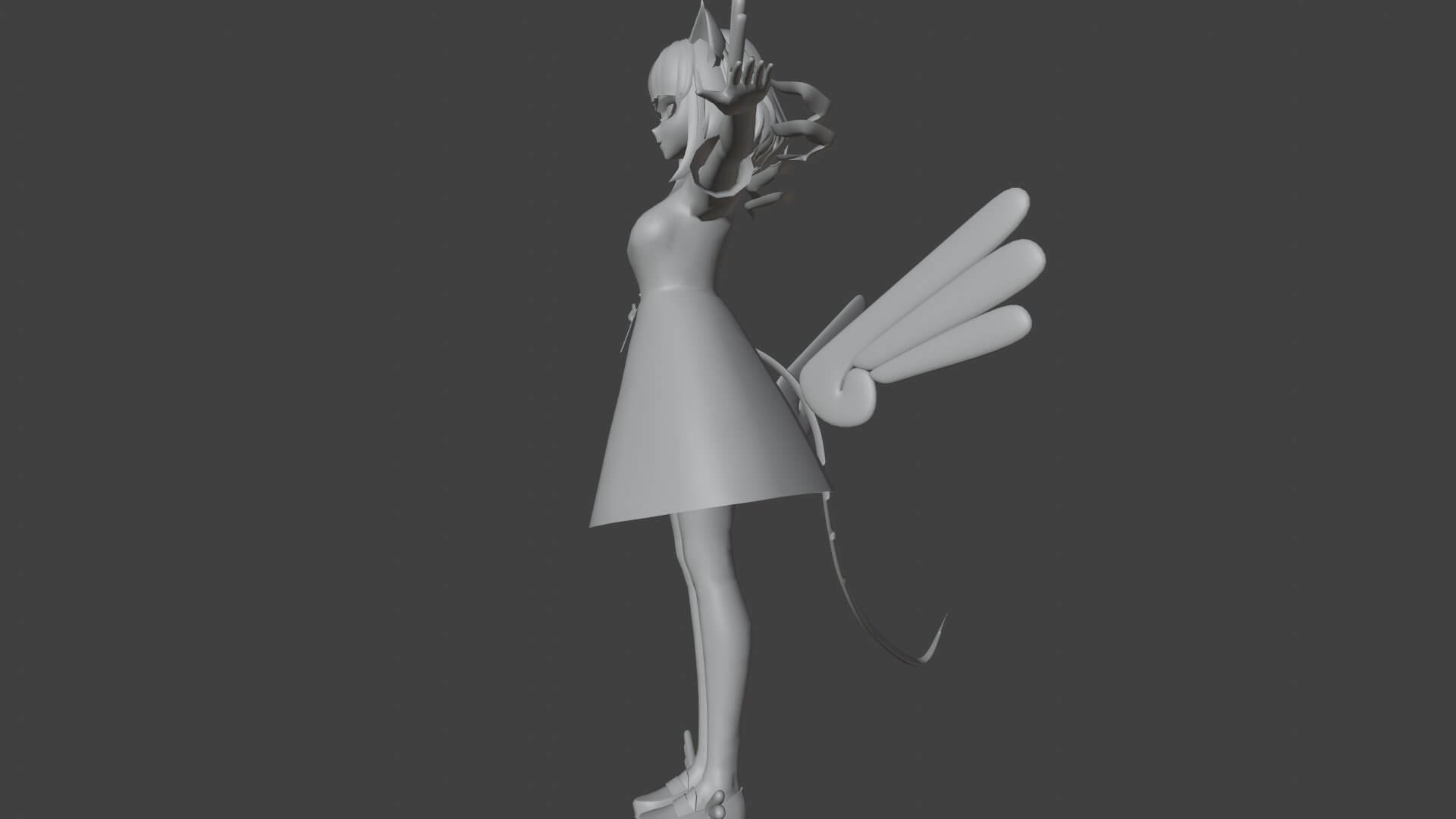 Cute Anime Girl Character - Ayame 3D Model by CGAnime