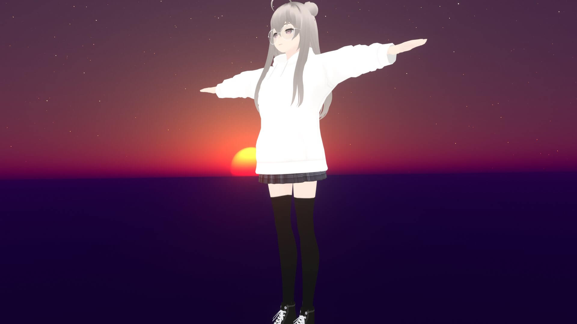 Cute Anime Girl Character - Hanako 3D Model by CGAnime